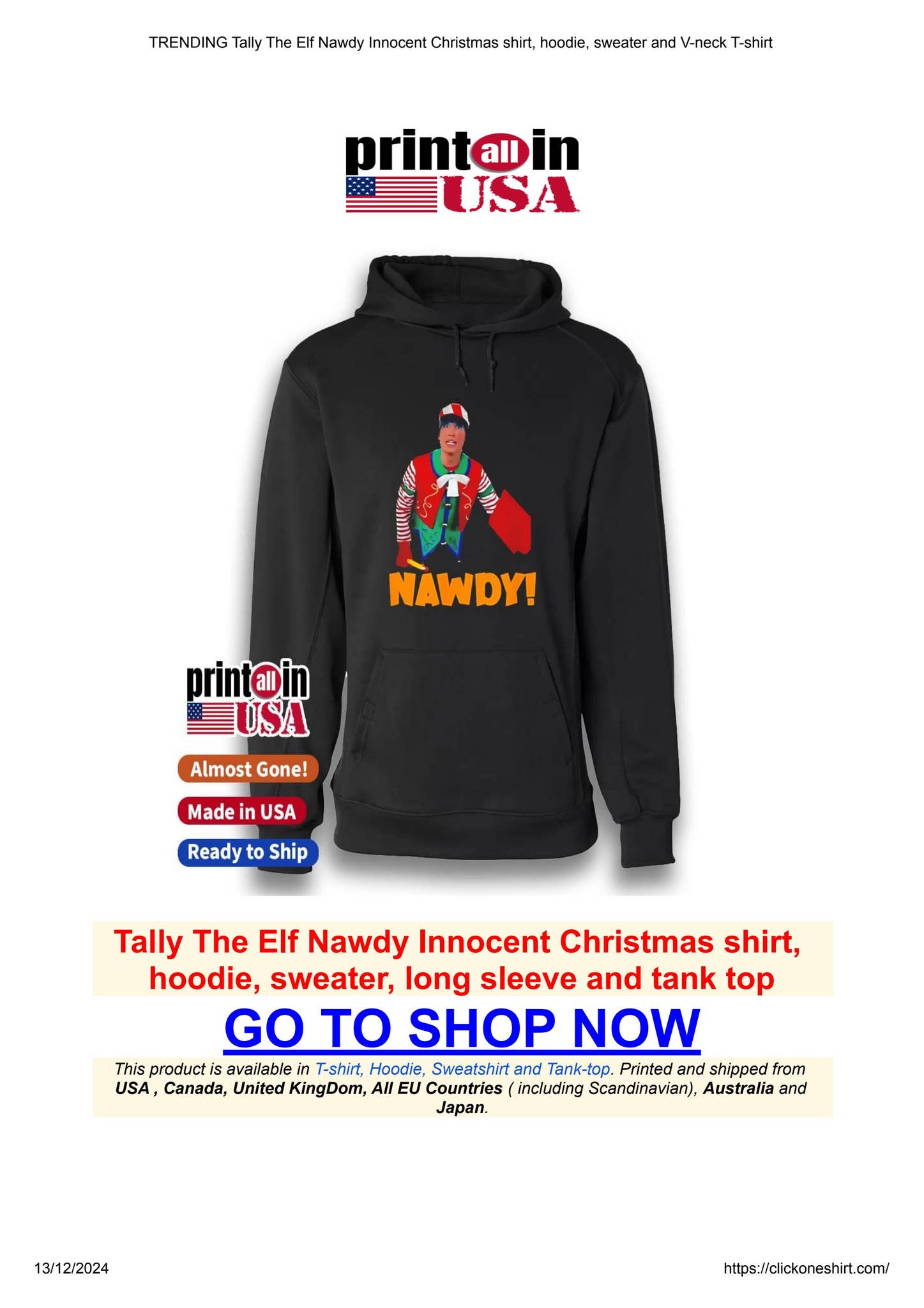Tally The Elf Nawdy Innocent Christmas shirt by Design AT Shop - Issuu