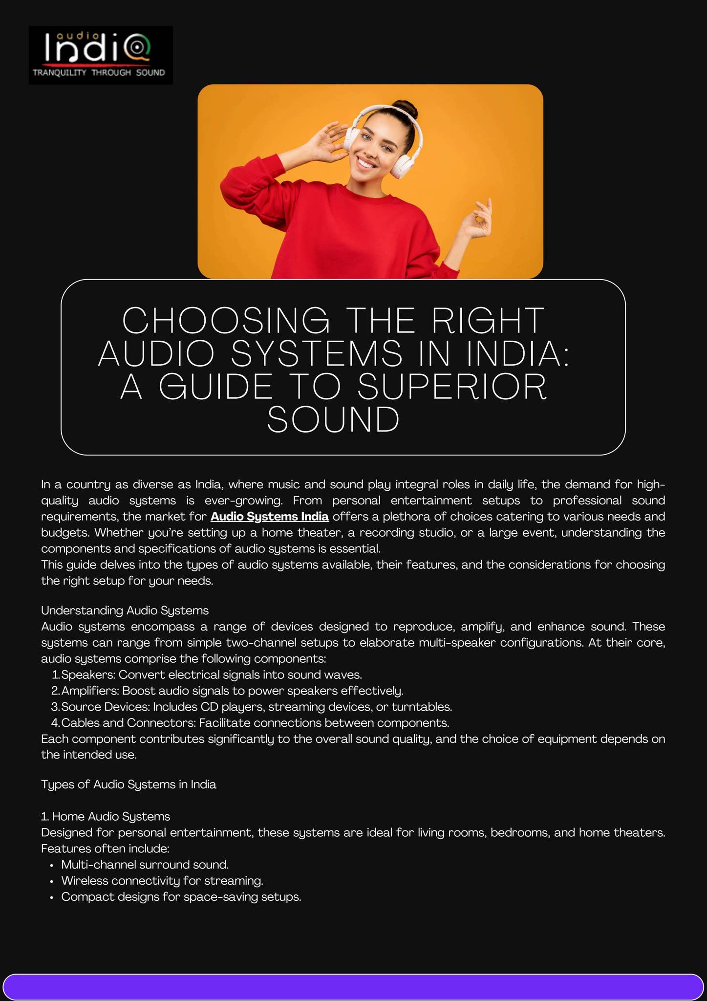 Choosing the Right Audio Systems in India A Guide to Superior Sound by ...