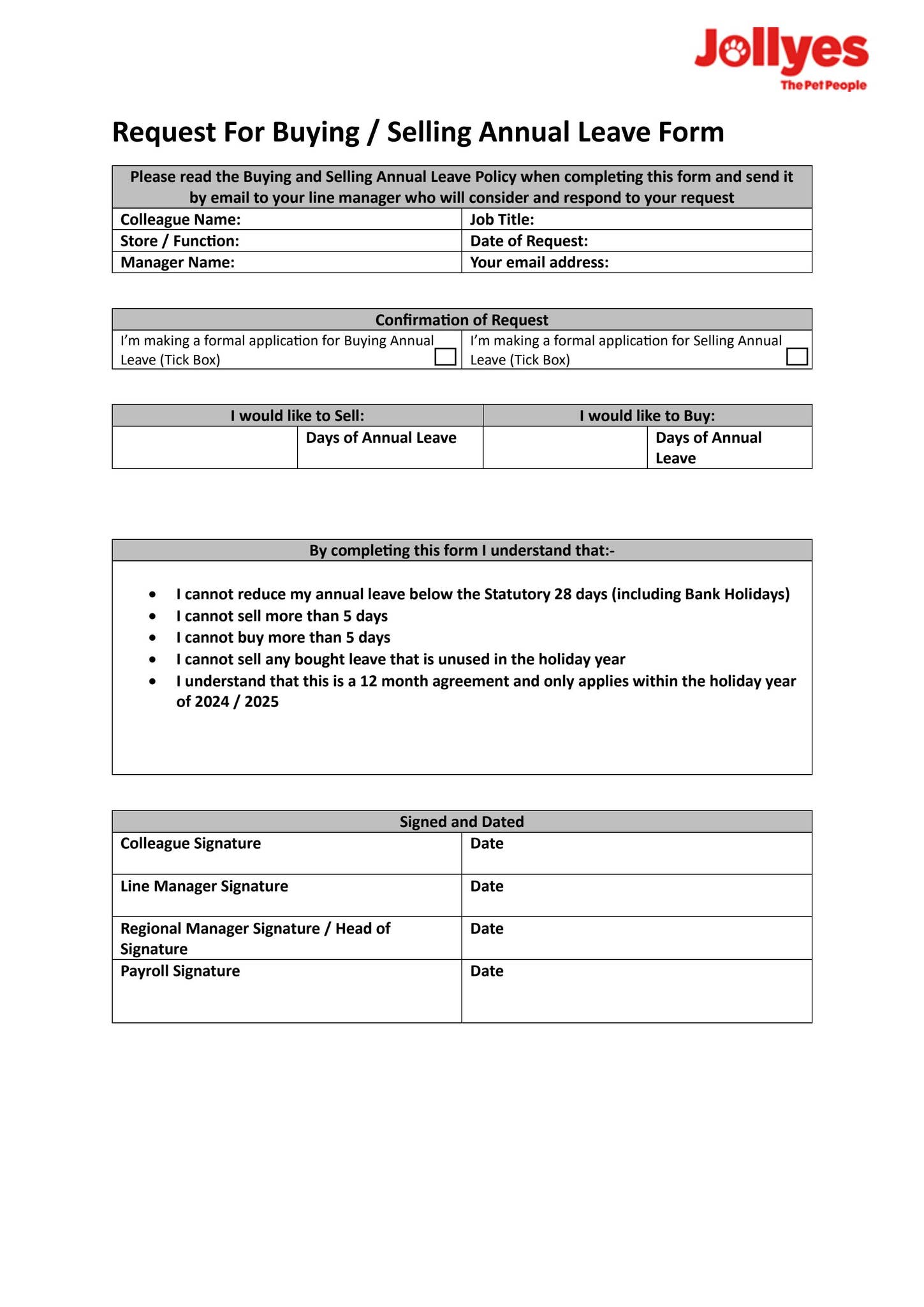 Holiday Buy Sell Request Form by Jollyesuk - Issuu