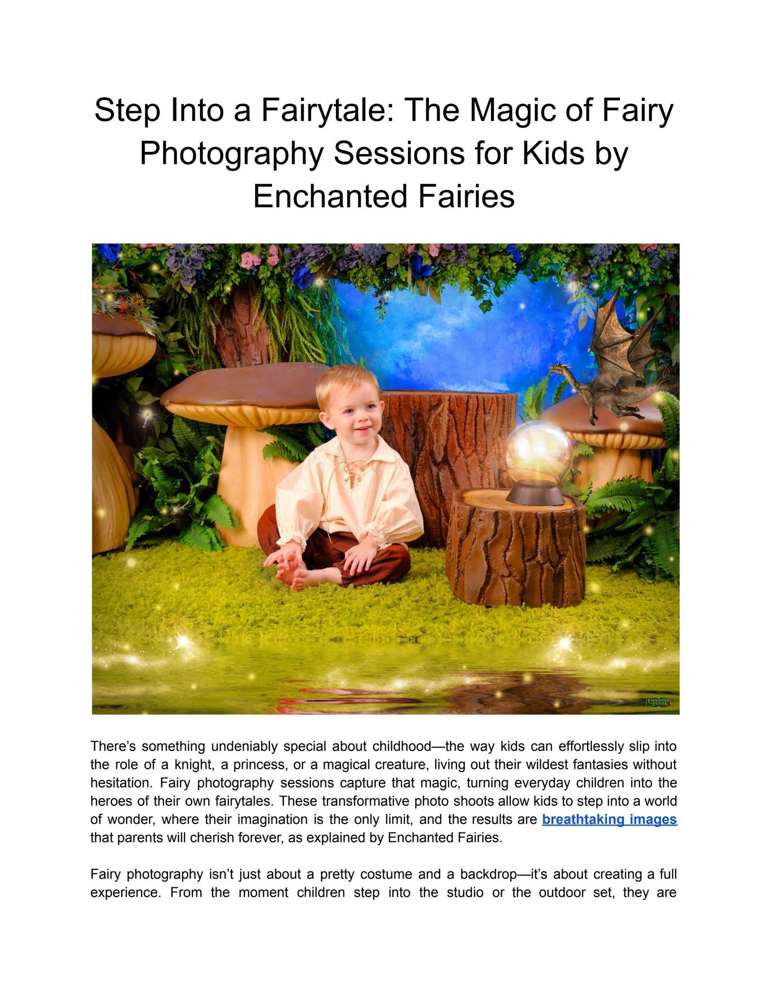 Step Into a Fairytale: The Magic of Fairy Photography Sessions for Kids ...