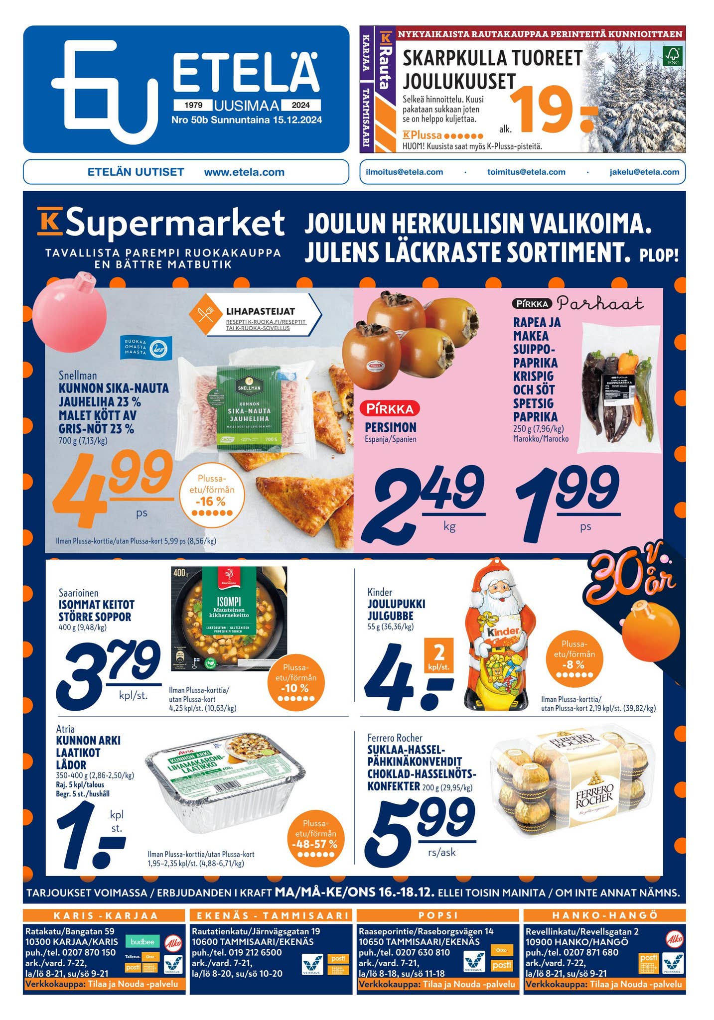EU 50b / 15.12.2024 by Etelä-Uusimaa - Issuu