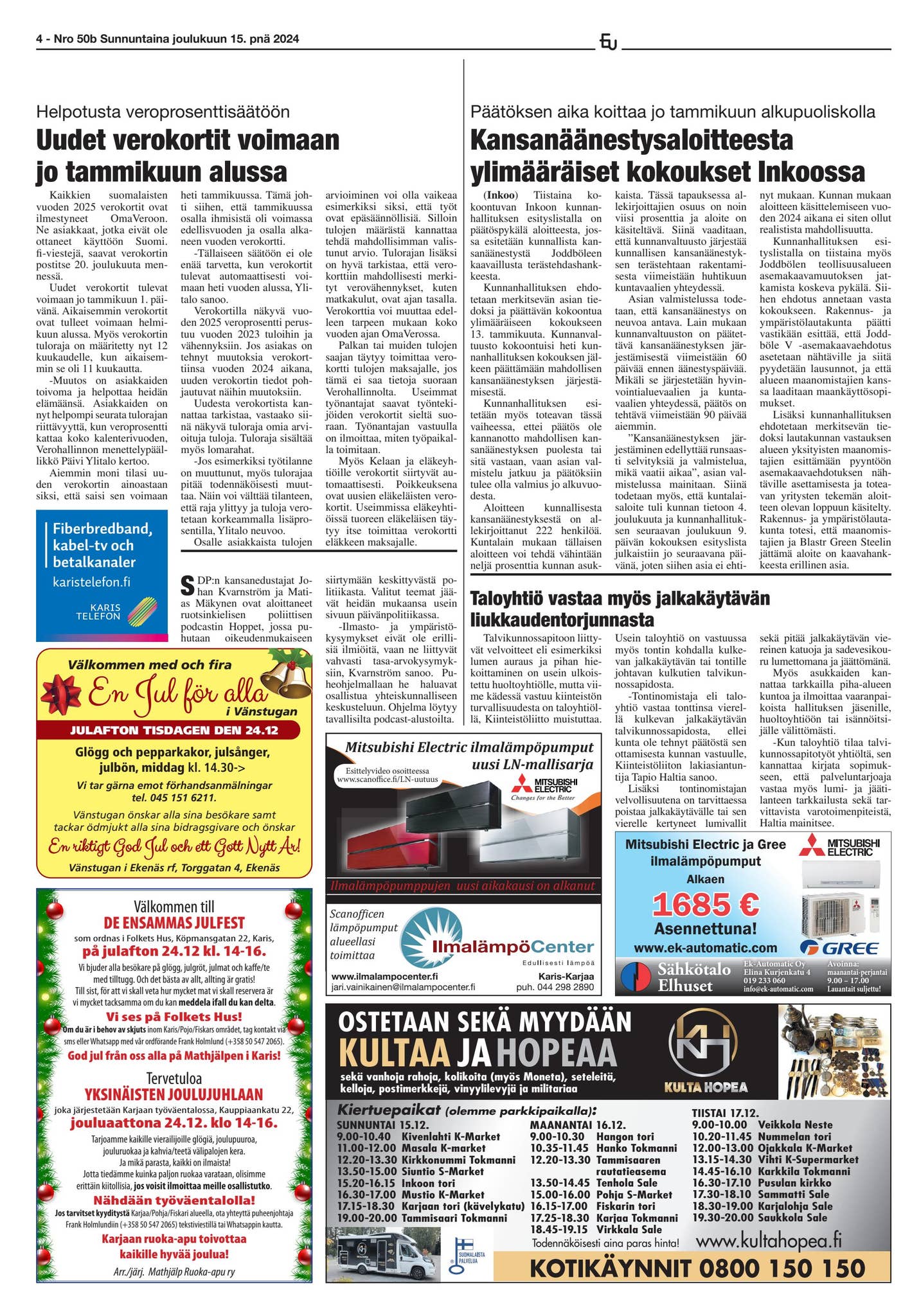 EU 50b / 15.12.2024 by Etelä-Uusimaa - Issuu