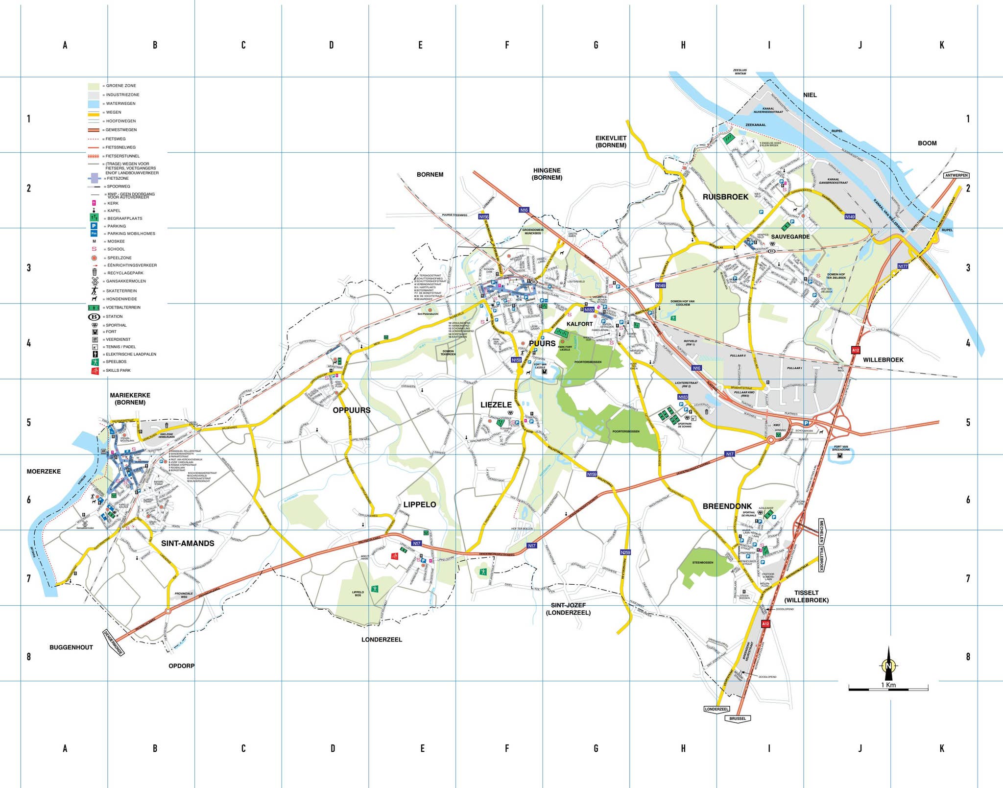 Stratenplan Puurs-Sint-Amands 2025 by Gemeentebestuur Puurs-Sint-Amands ...