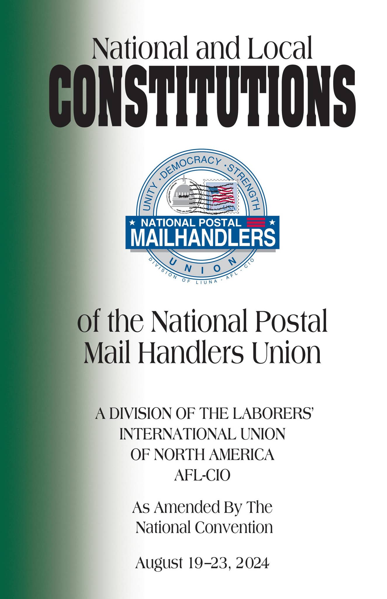 2024 NPMHU National and Uniform Local Union Constitution by National ...