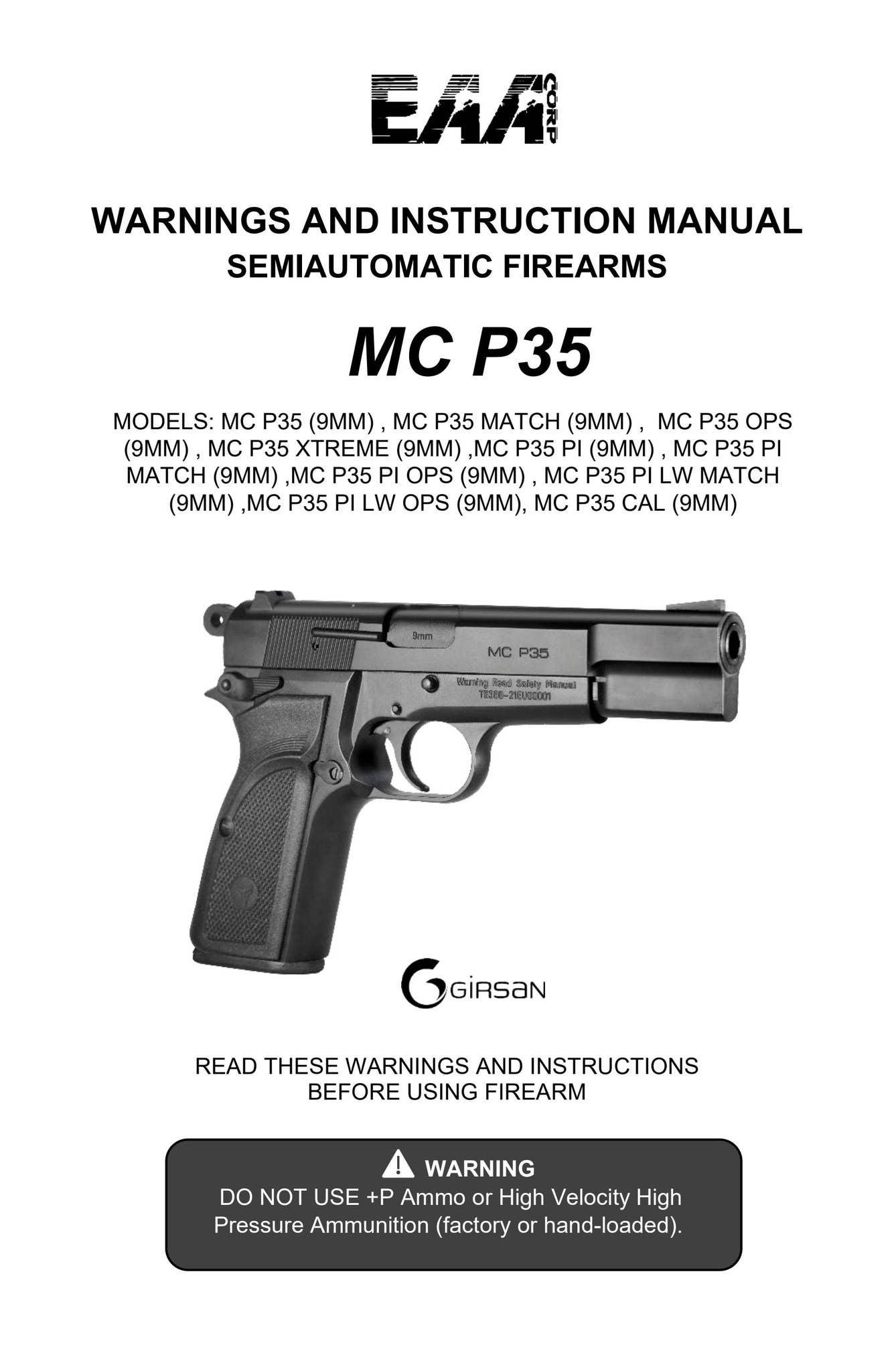MC P35 California Compliant Manual by EAA Corp - Issuu