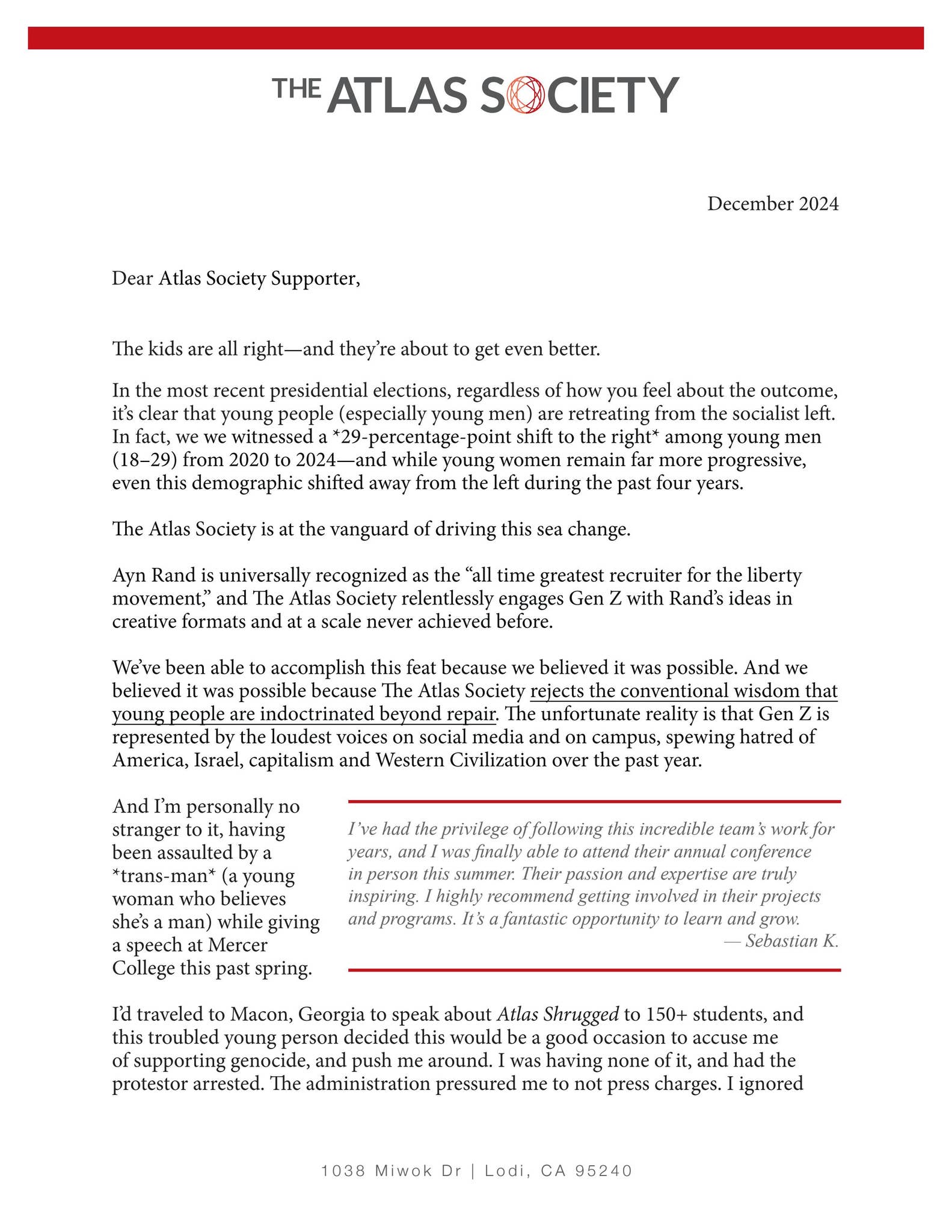 2024 EOY Letter by The Atlas Society - Issuu