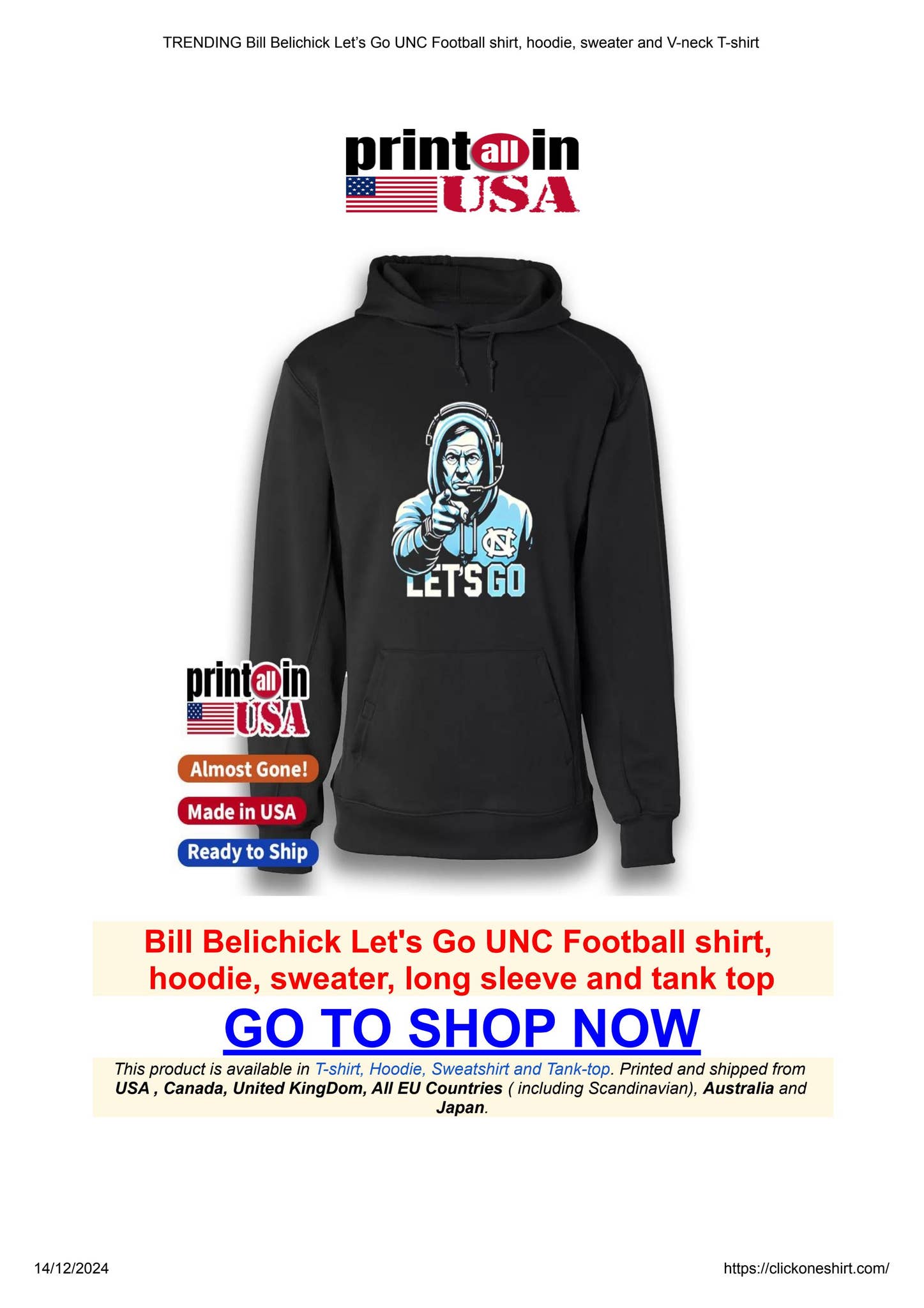 Bill Belichick Let’s Go UNC Football shirt by Design AT Shop - Issuu
