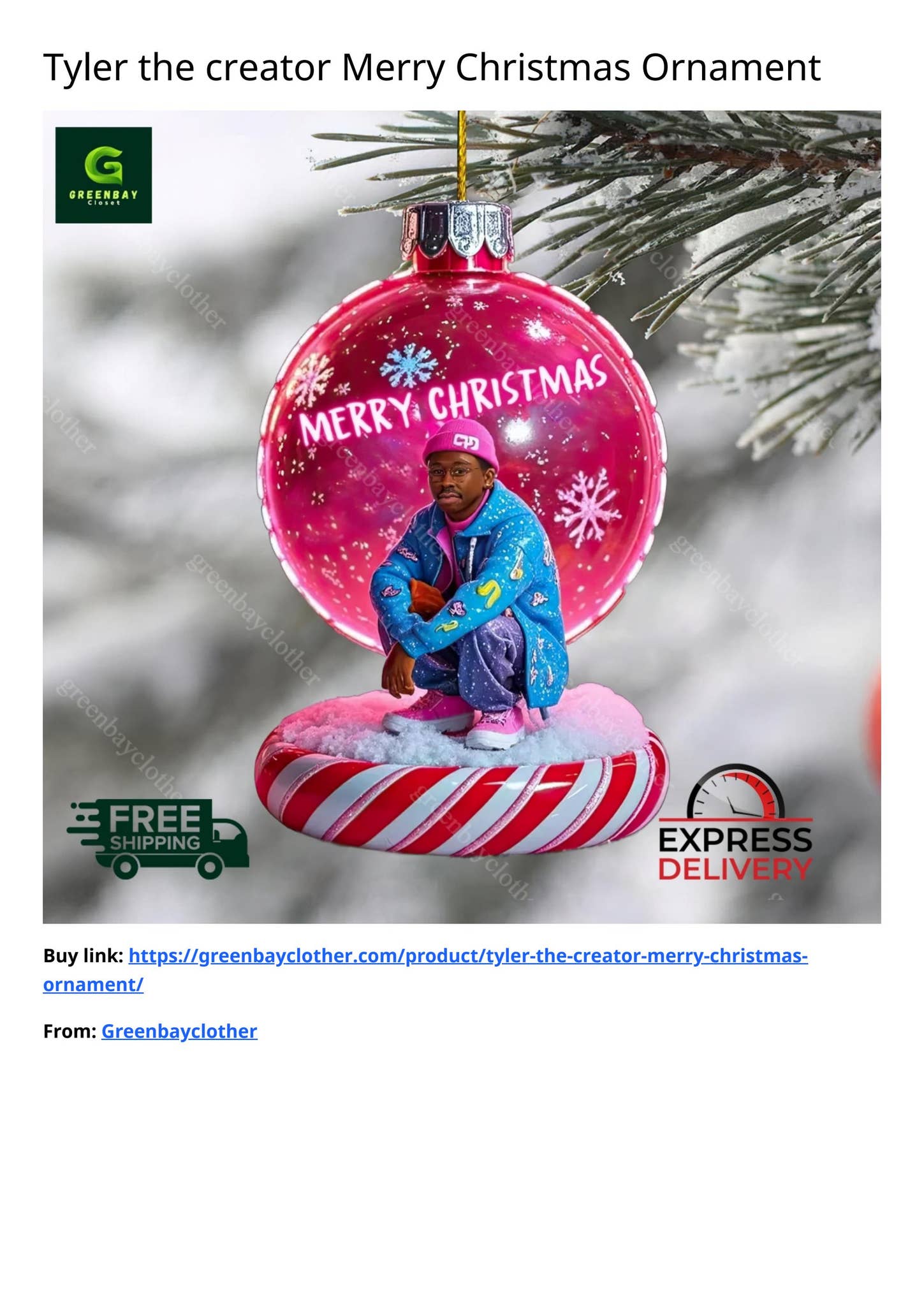 Tyler the creator Merry Christmas Ornament by Tonytees Store - Issuu