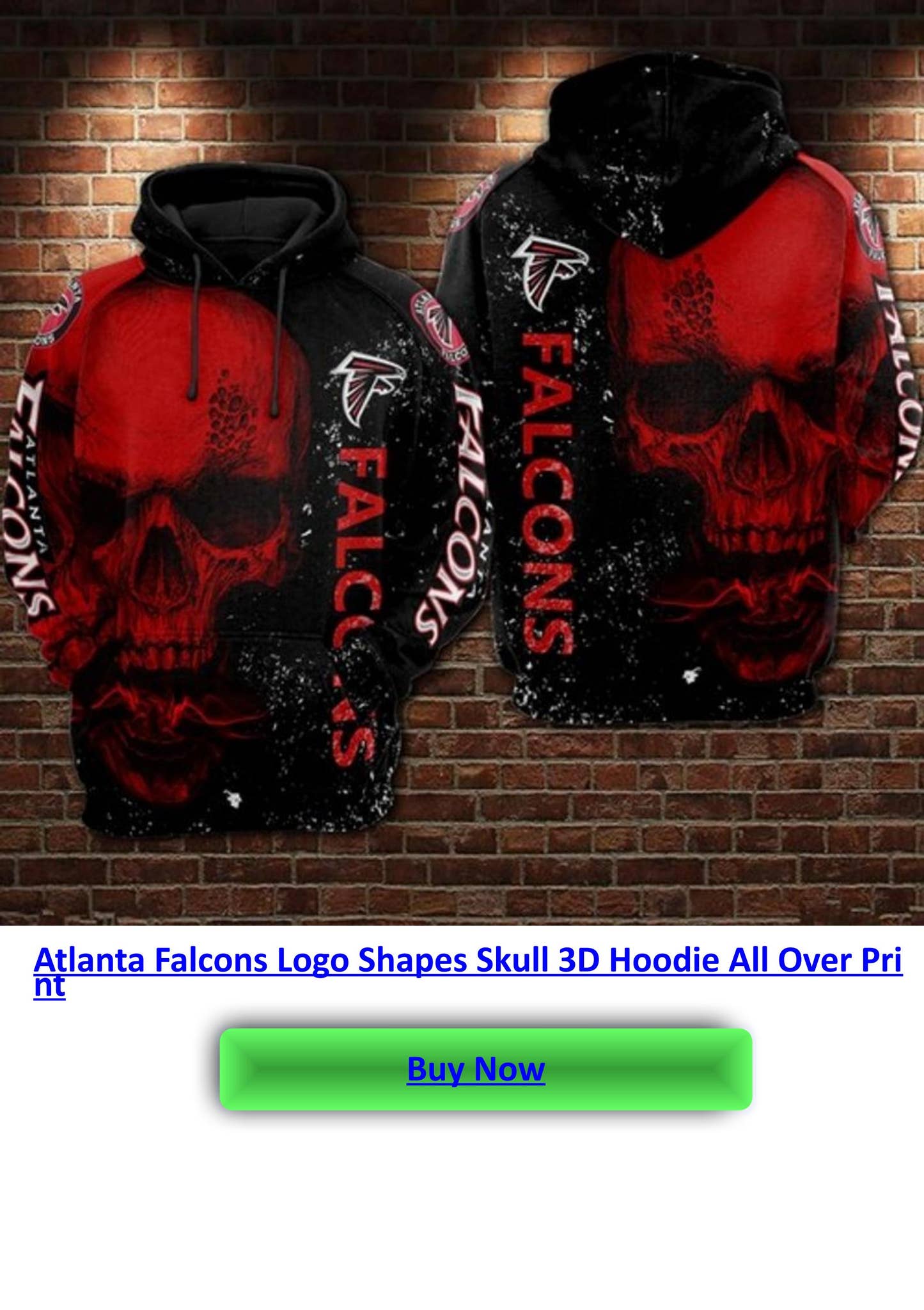 Atlanta Falcons Logo SAtlanta Falcons Logo Shapes Skull 3D Hoodihapes ...