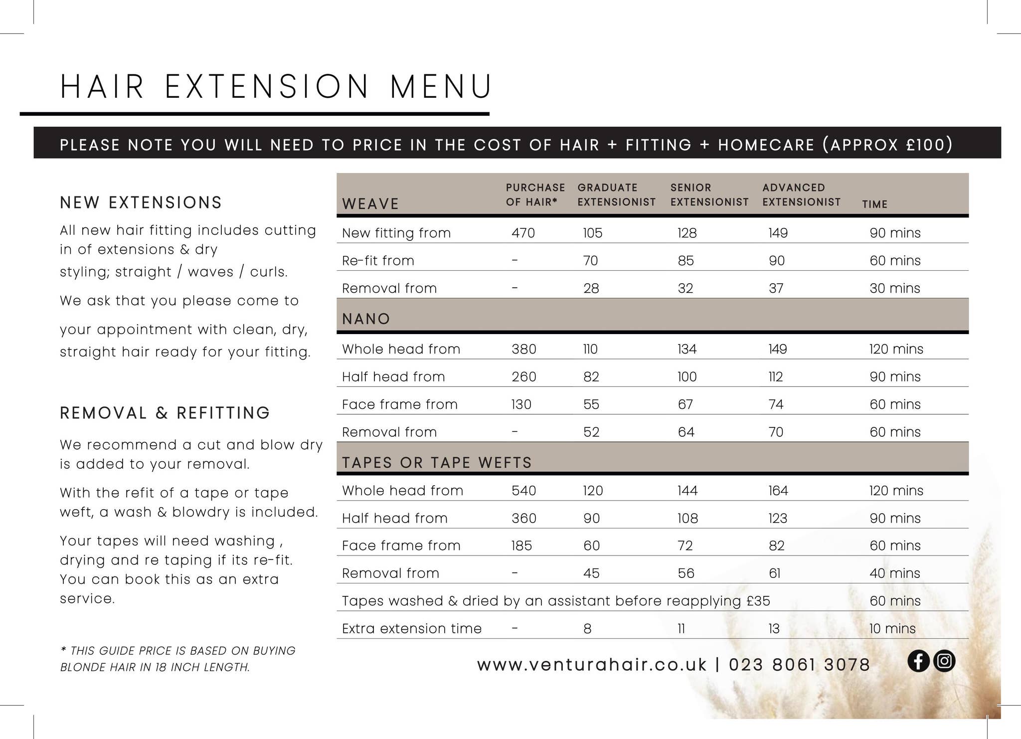 Ventura Hair Extensions Price List by Philip Evans - Issuu