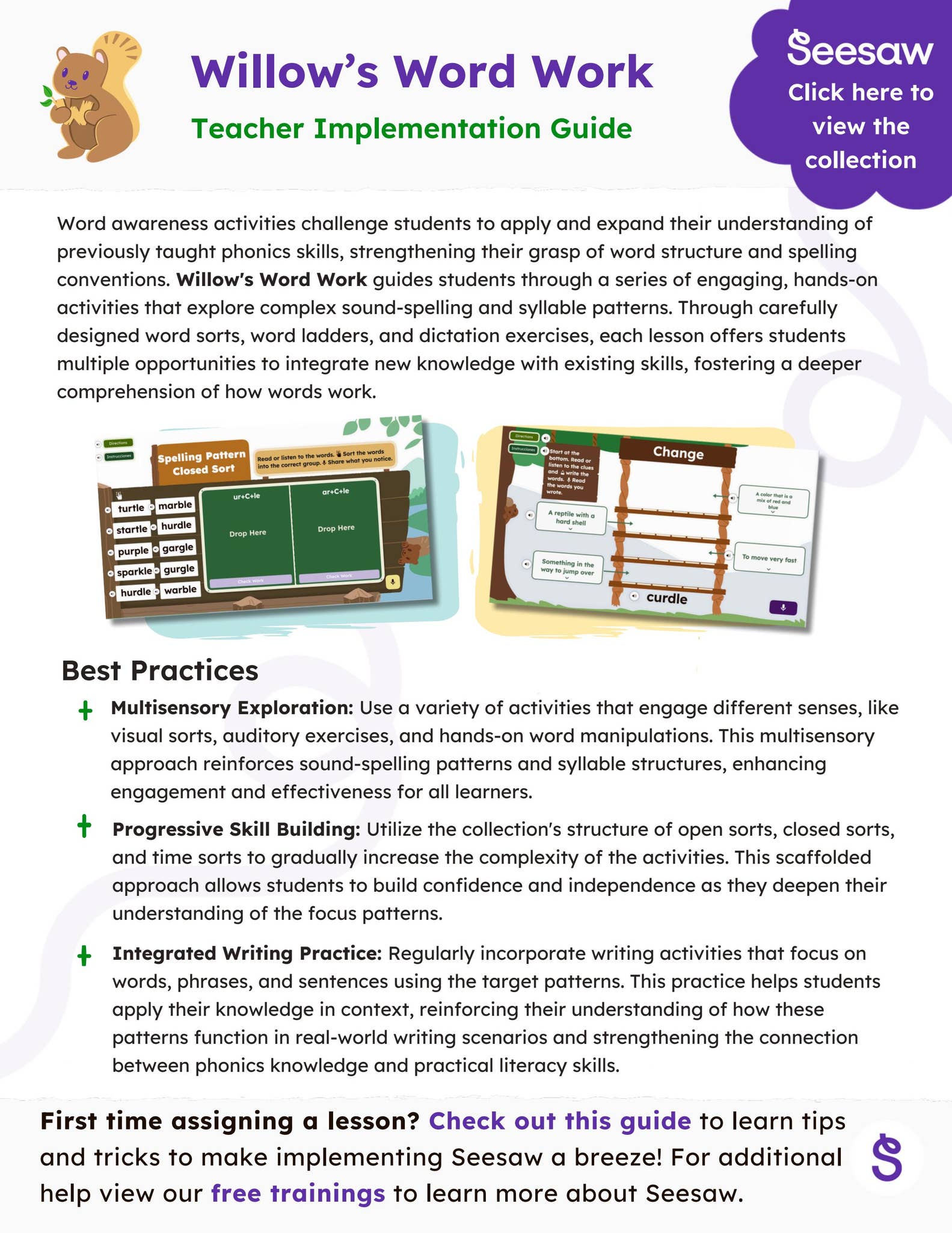 Willow’s Word Work Implementation Guide by seesawlearning - Issuu
