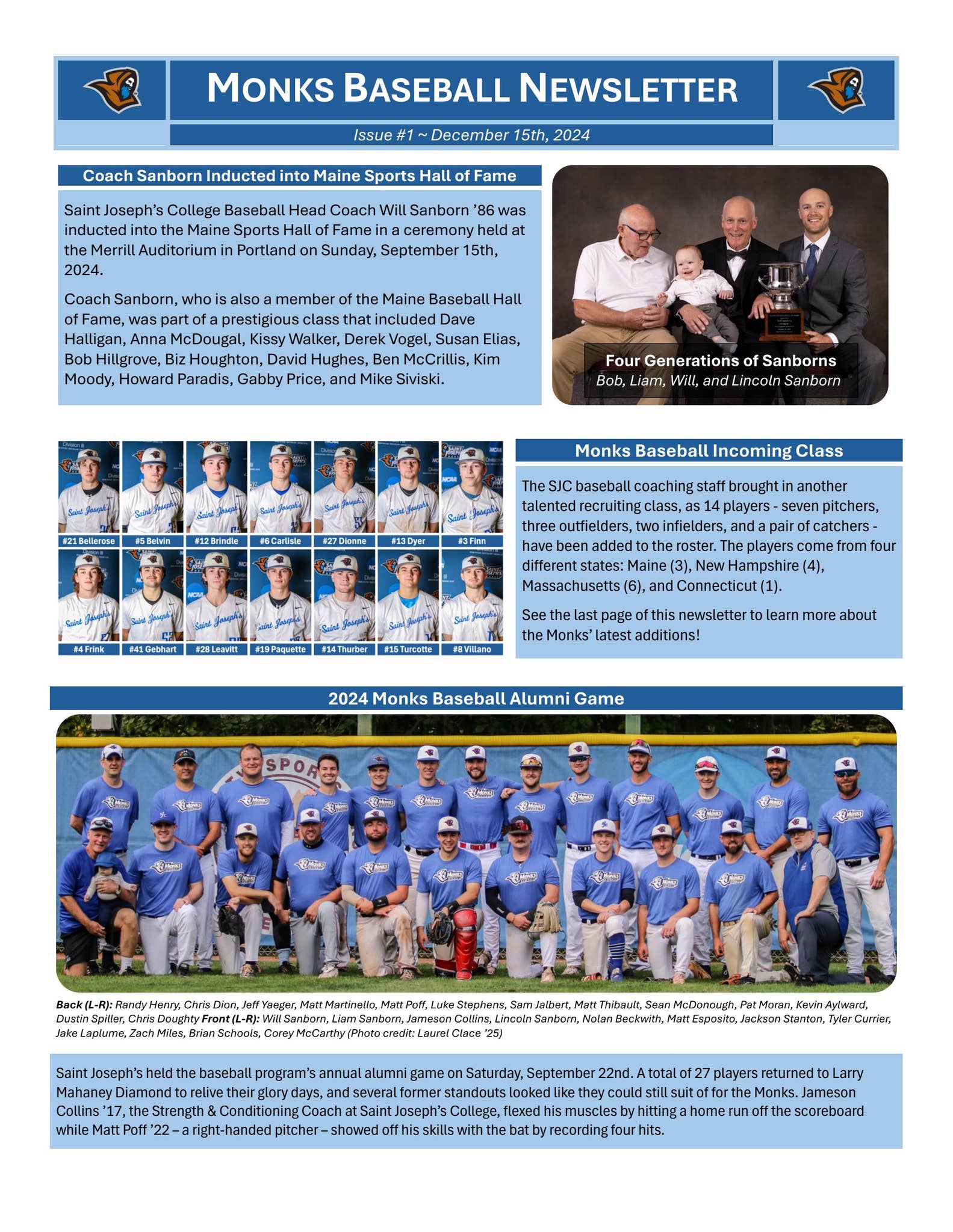 Monks Baseball Newsletter 1 by MONKS BASEBALL - Issuu