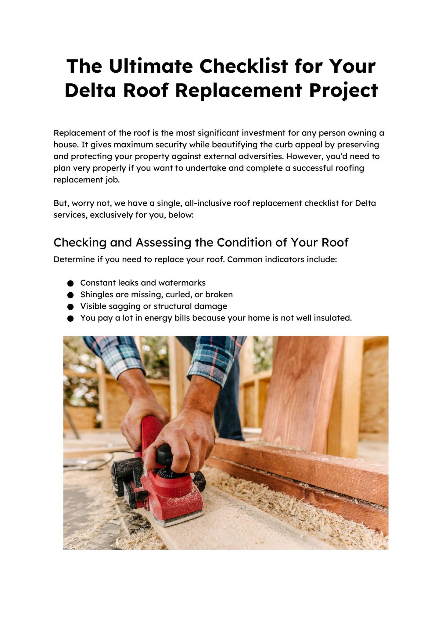 The Ultimate Checklist for Your Delta Roof Replacement Project by ...