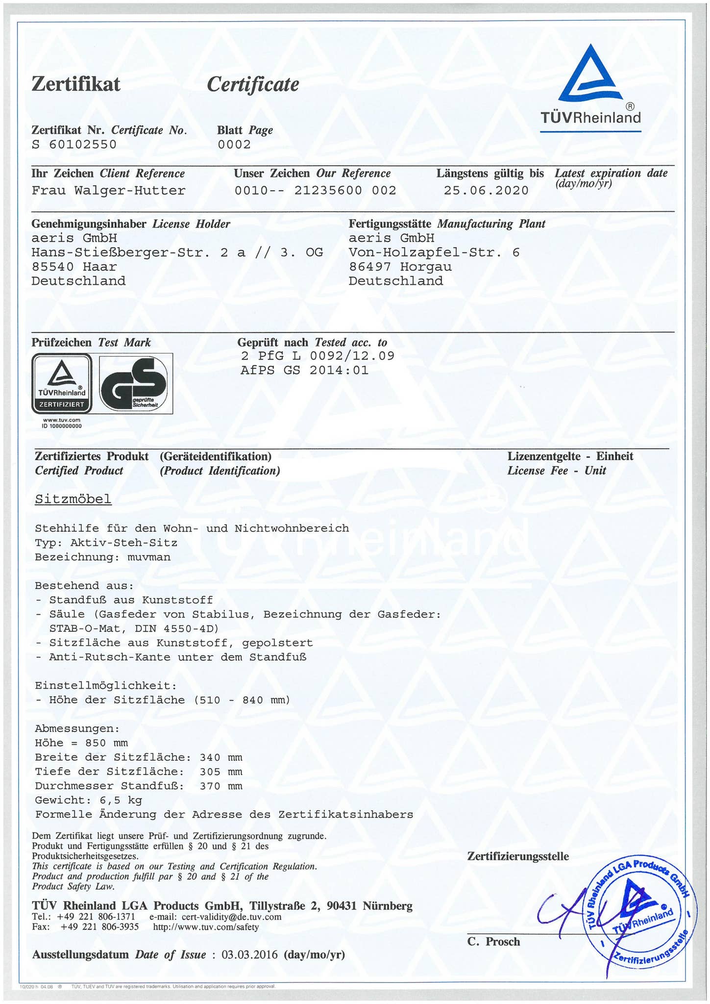 Aeris-Muvman-tuev-certificate-GS by Hirzlan - Issuu