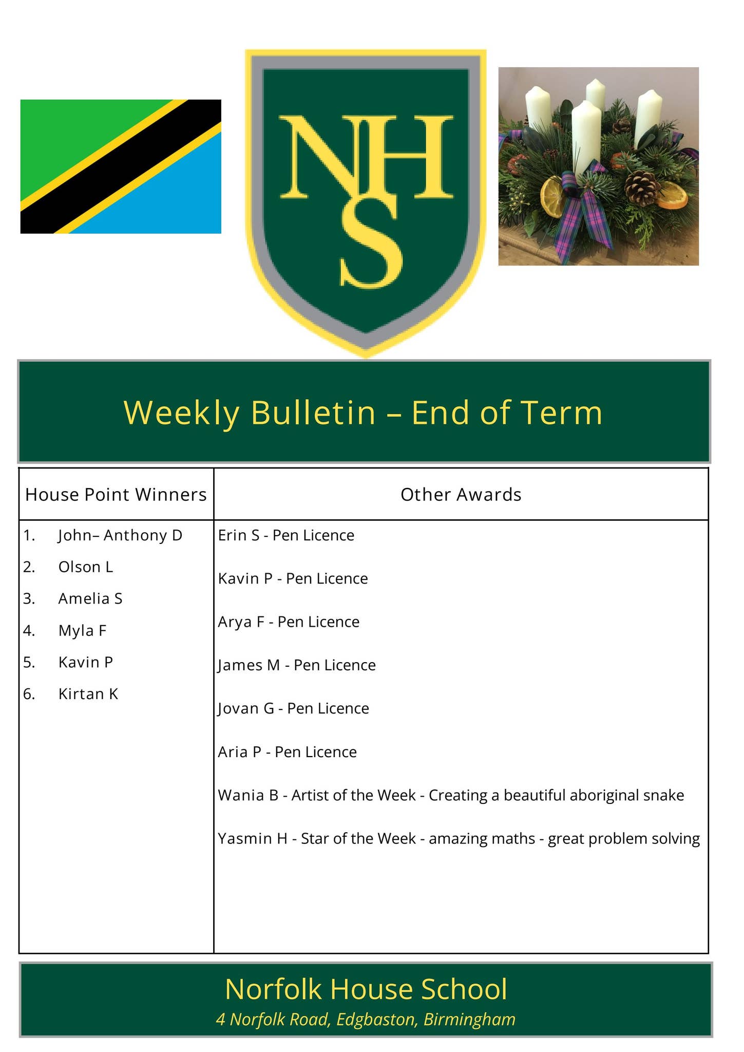 Christmas End of Term Bulletin by NorfolkHouseSchoolBirmingham - Issuu