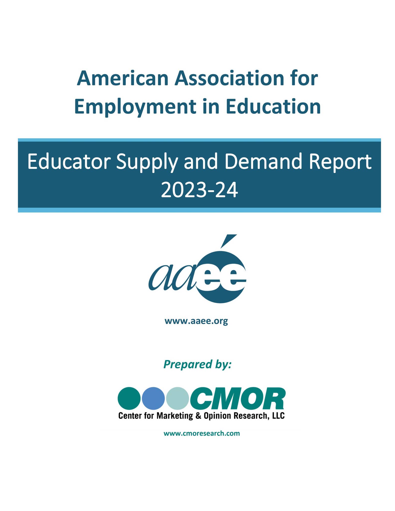 2023-2024 Educator Supply & Demand Report by AAEE Marketing - Issuu