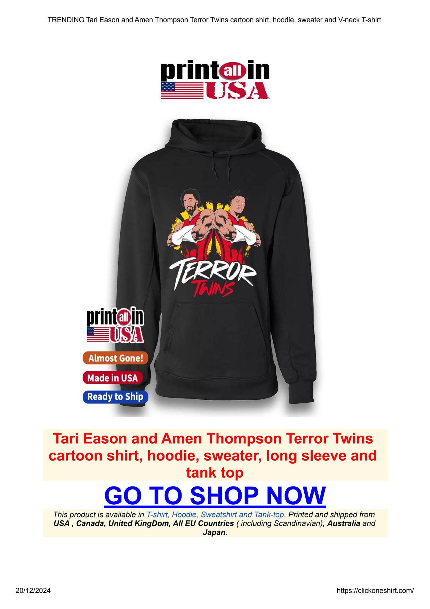 Tari Eason and Amen Thompson Terror Twins cartoon shirt by Design AT ...