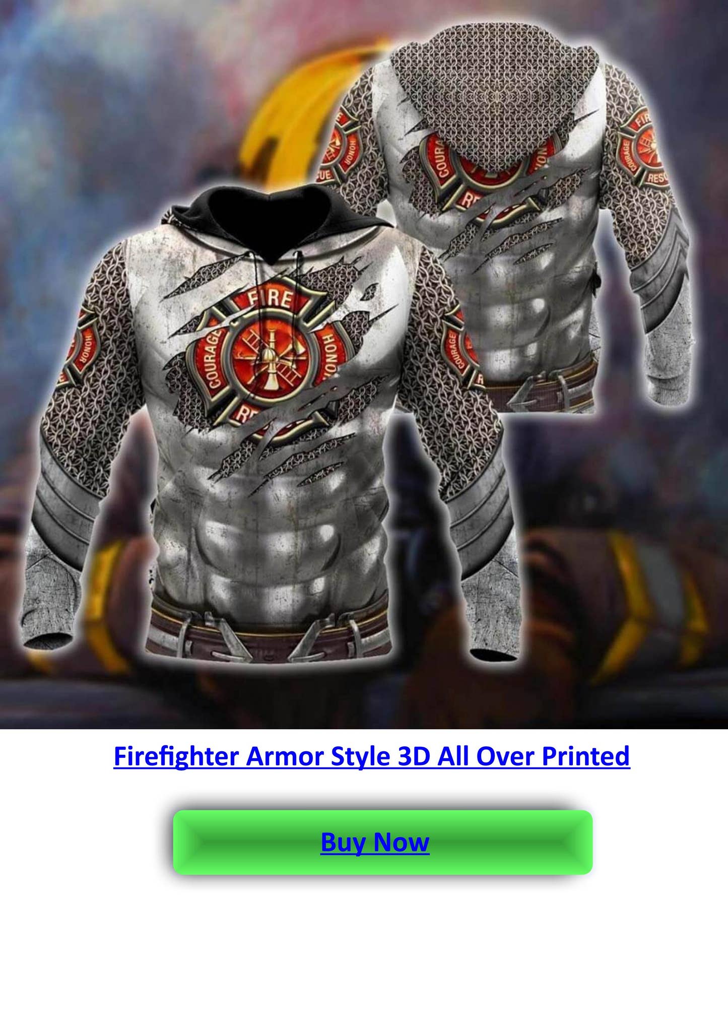 Firefighter Armor StyleFirefighter Armor Style 3D All Over Printed 3D ...