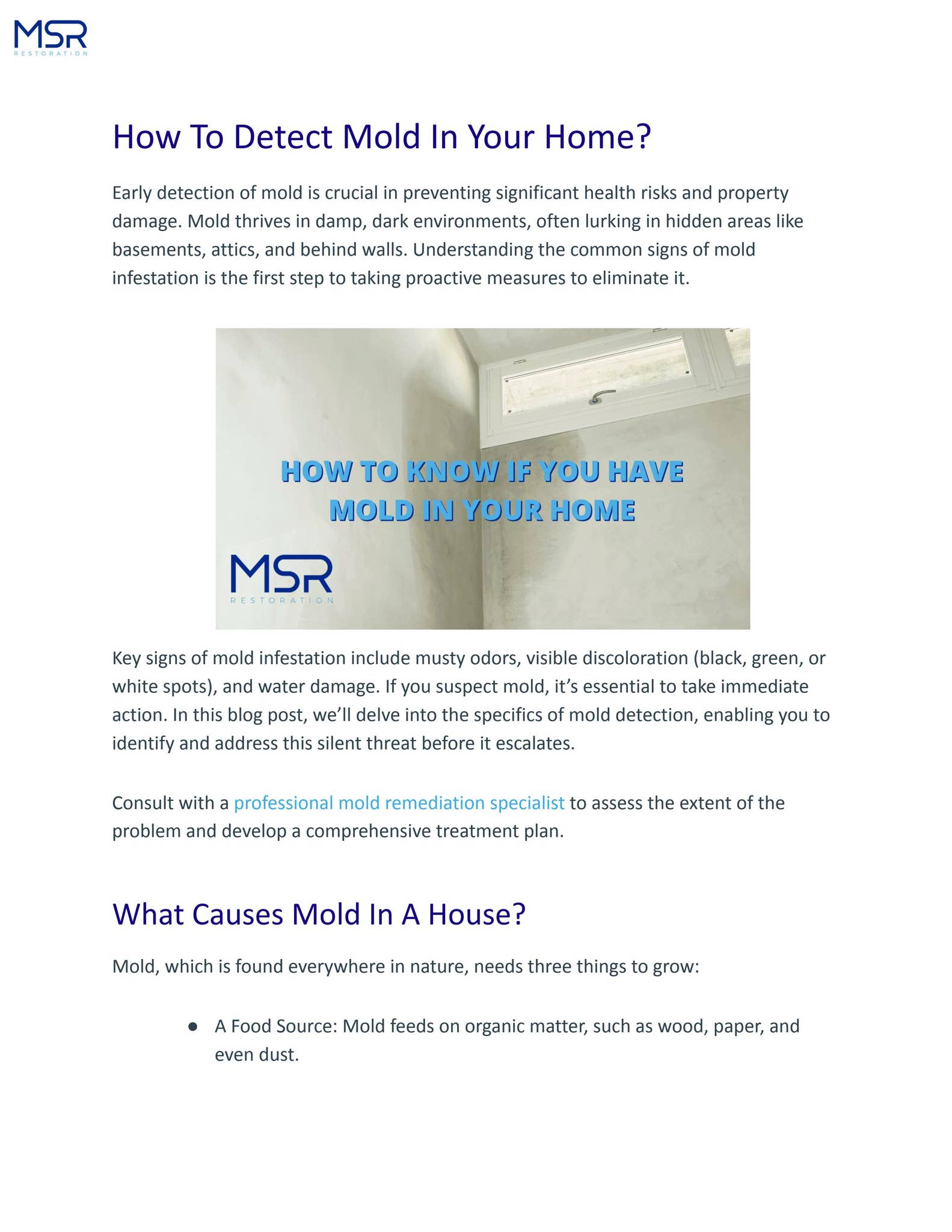 How To Detect Mold In Your Home by Carley Cramer - Issuu