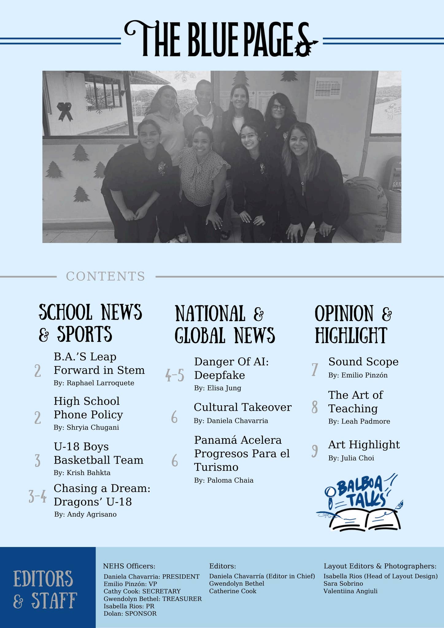 Blue Pages Newspaper - NEHS.pdf by Balboa Academy SCALES - Issuu