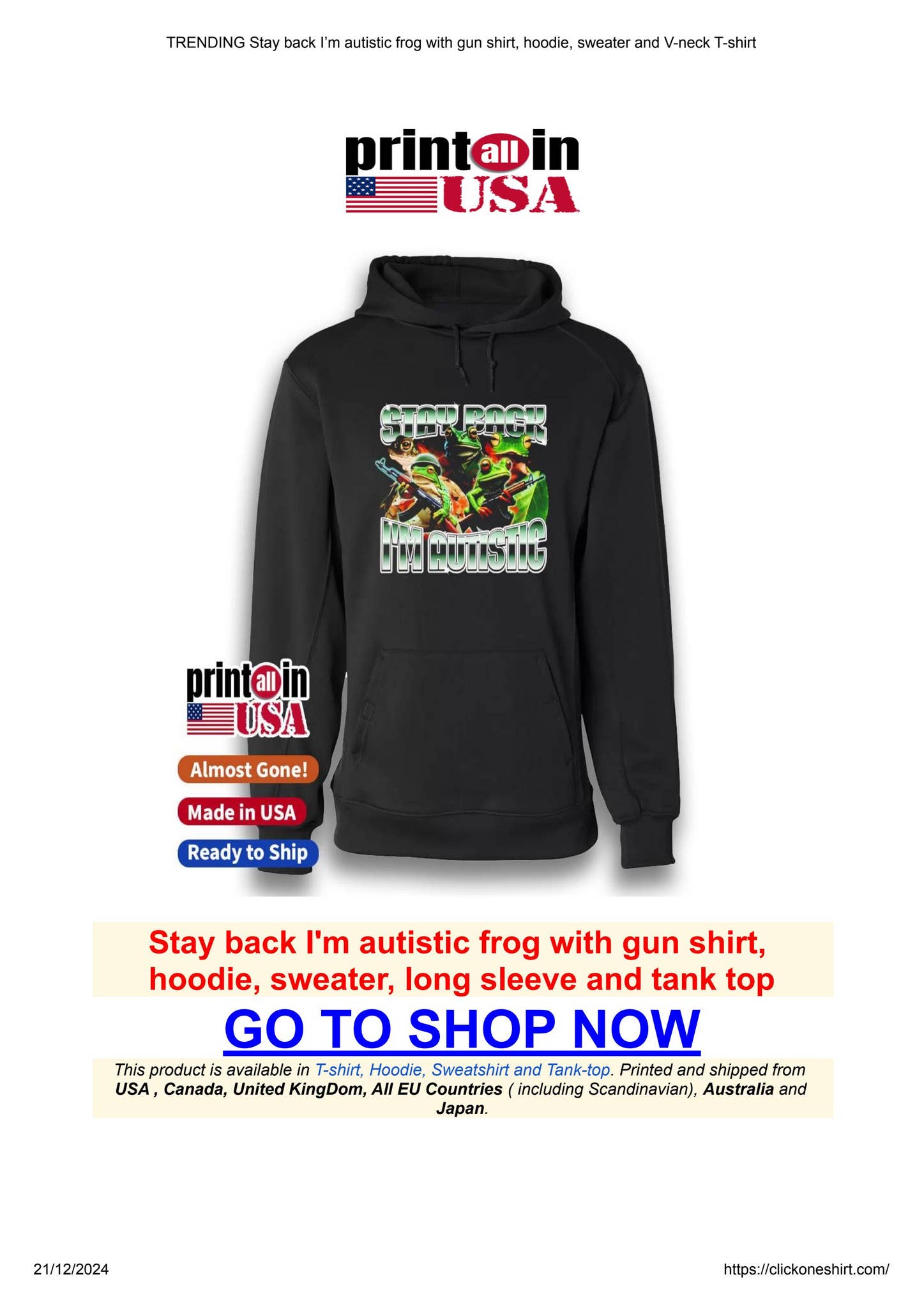 Stay back I’m autistic frog with gun shirt by Design AT Shop - Issuu