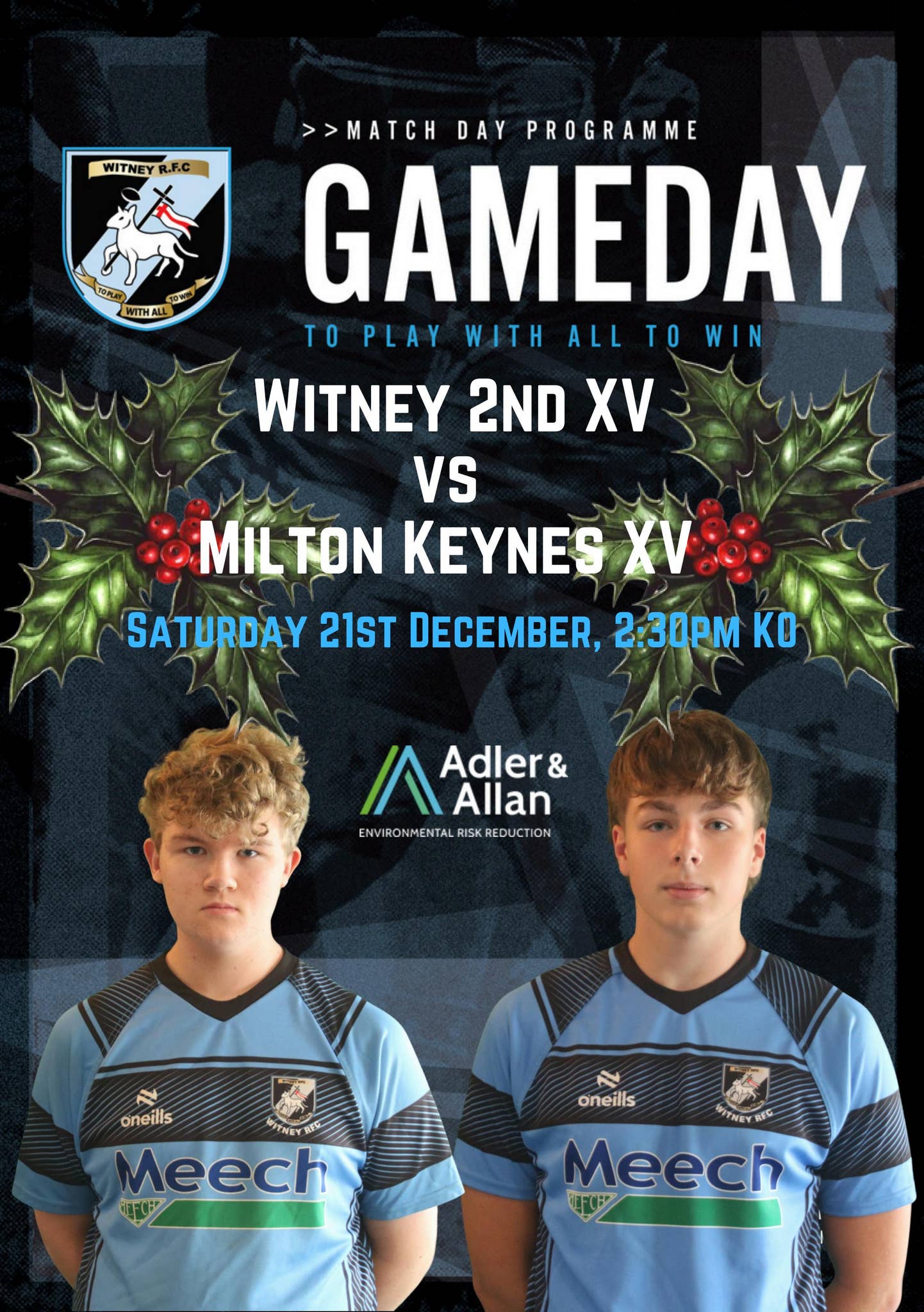 Witney RFC Match Programme - 21st December 2024 by witneyrugby - Issuu