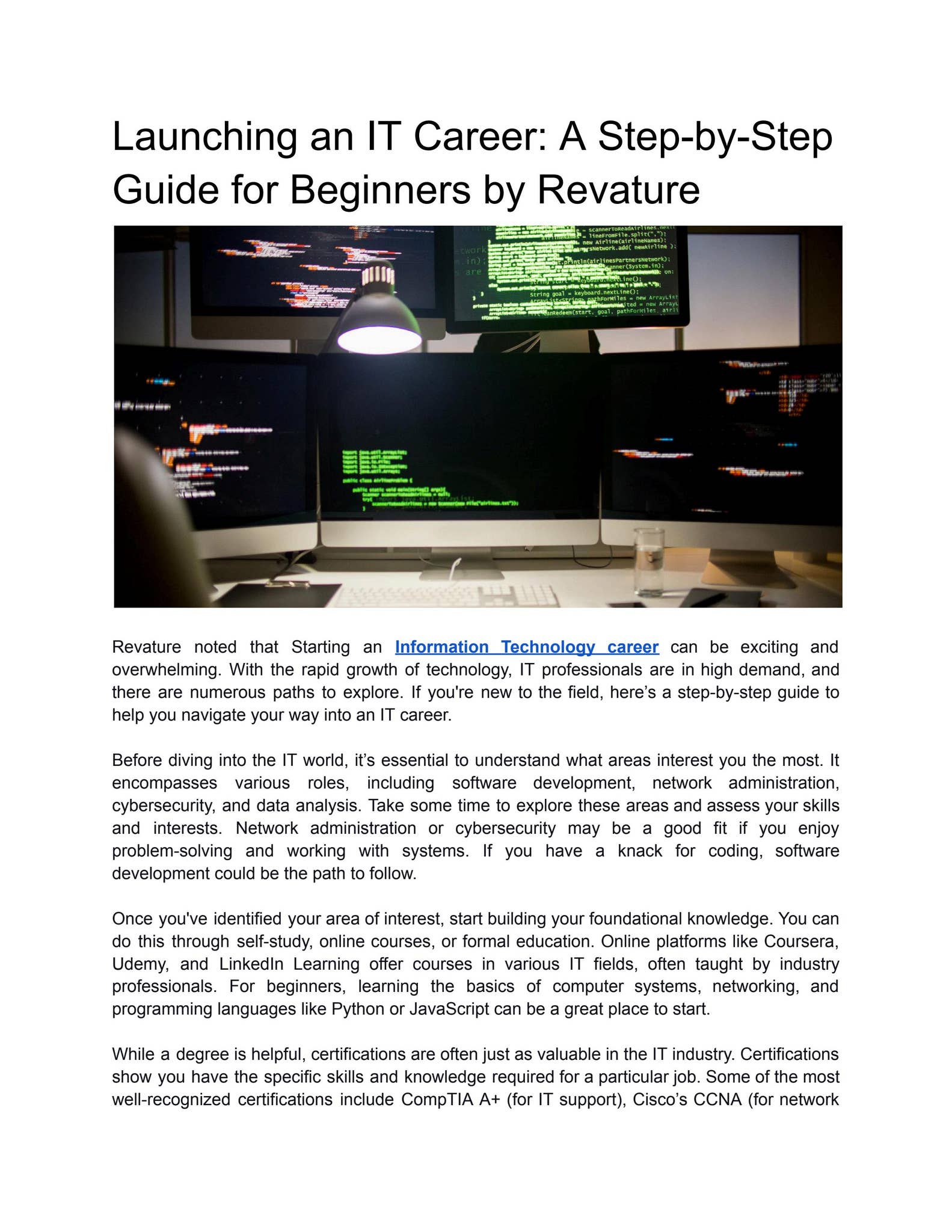 Launching an IT Career_ A Step-by-Step Guide for Beginners by Revature ...