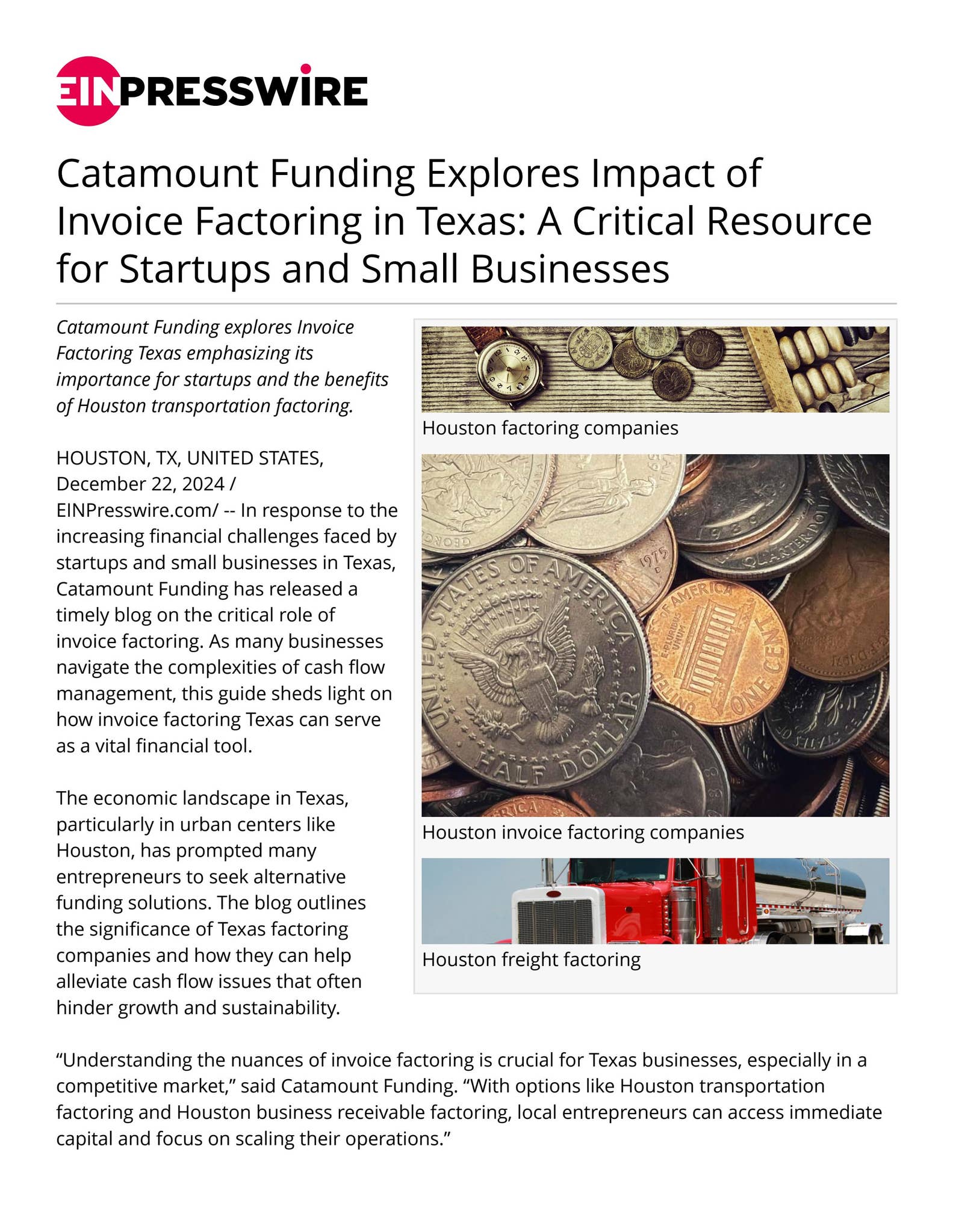 Catamount Funding Explores Impact of Invoice Factoring in Texas- A ...