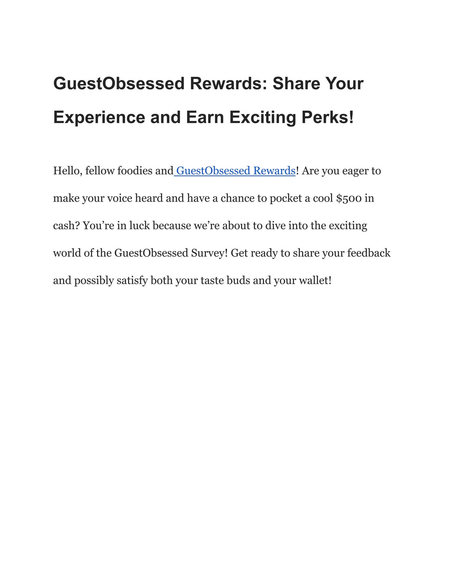 Guestobsessed – Guest Obsessed Survey – Free Sandwich by Official ...