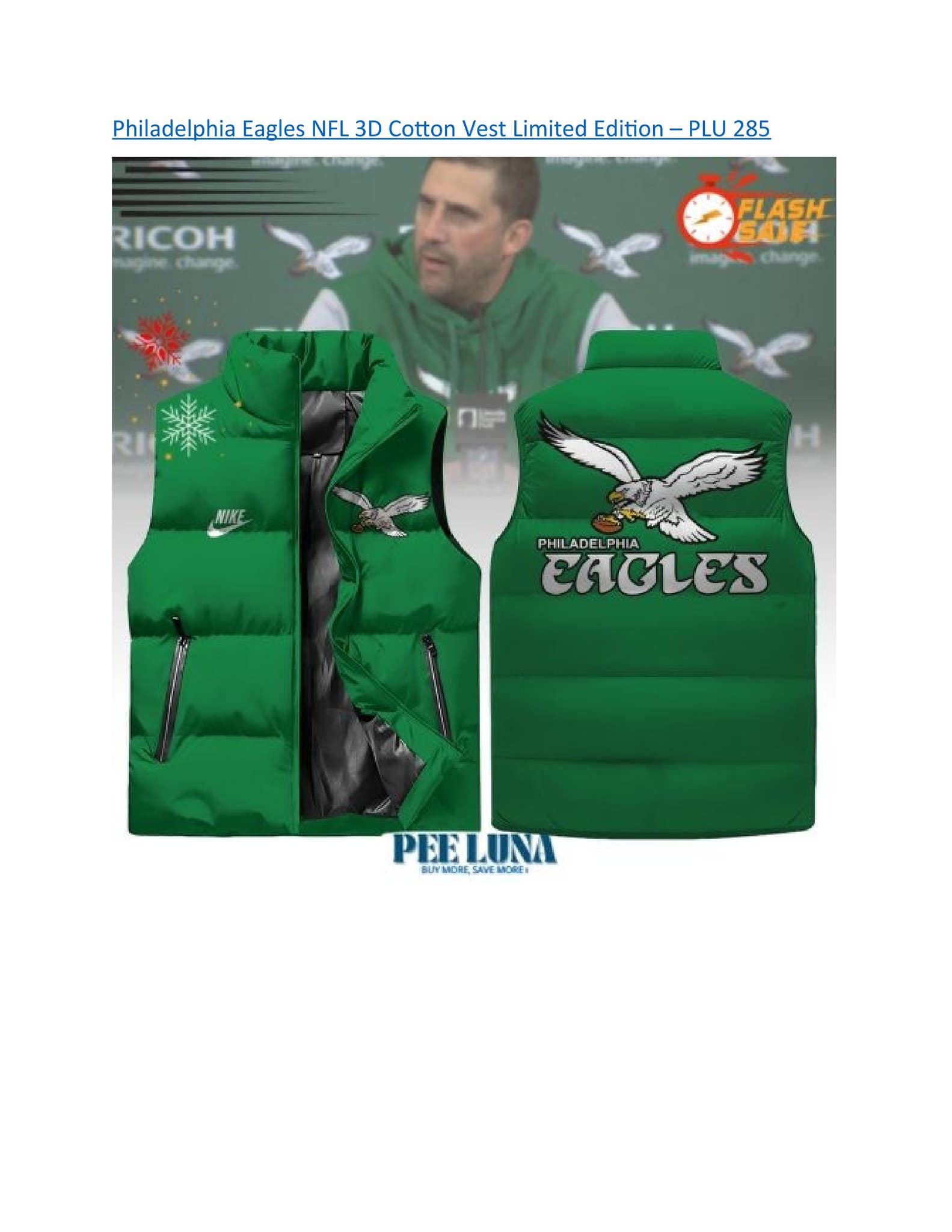 Philadelphia Eagles NFL 3D Cotton Vest Limited Edition – PLU 285 by ...