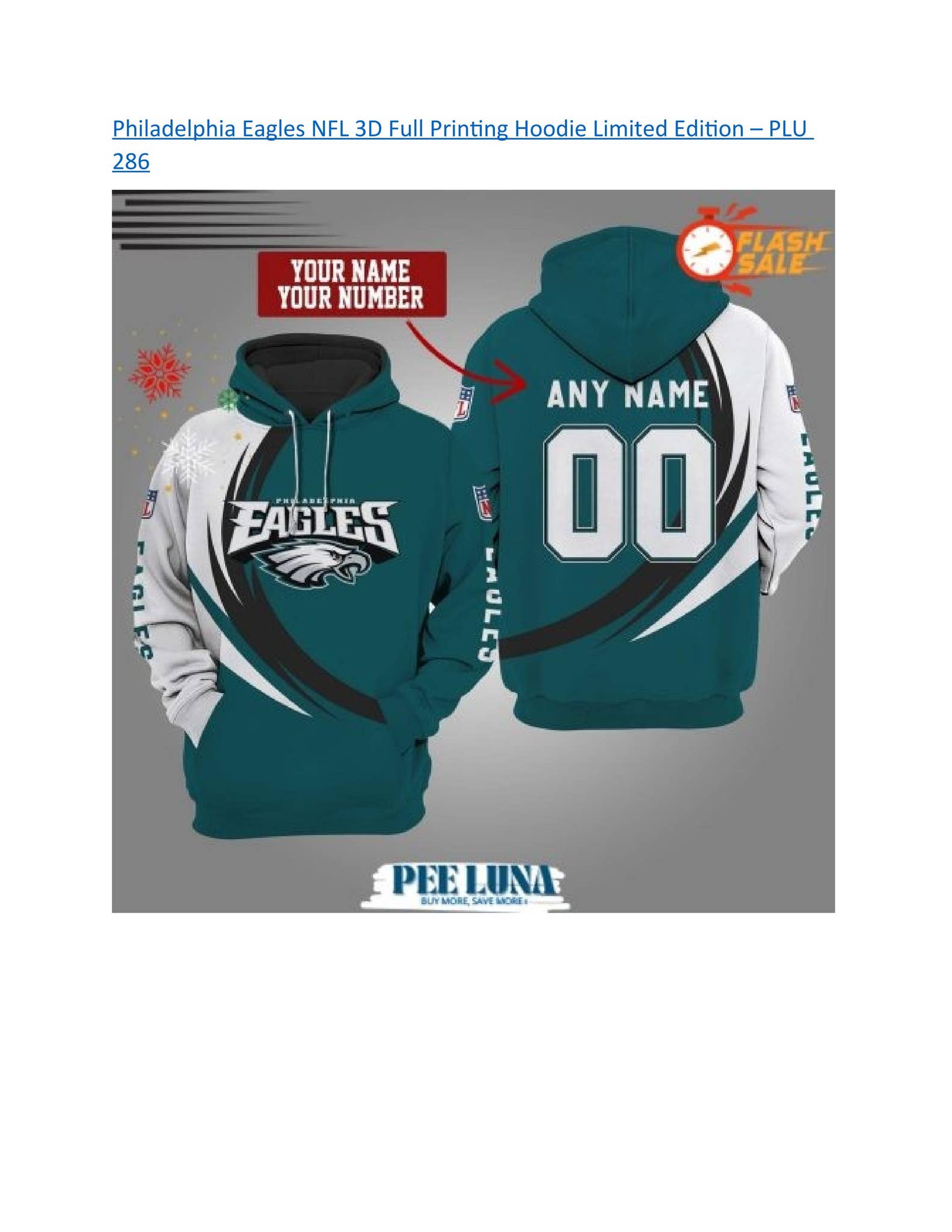 Philadelphia Eagles NFL 3D Full Printing Hoodie Limited Edition – PLU ...