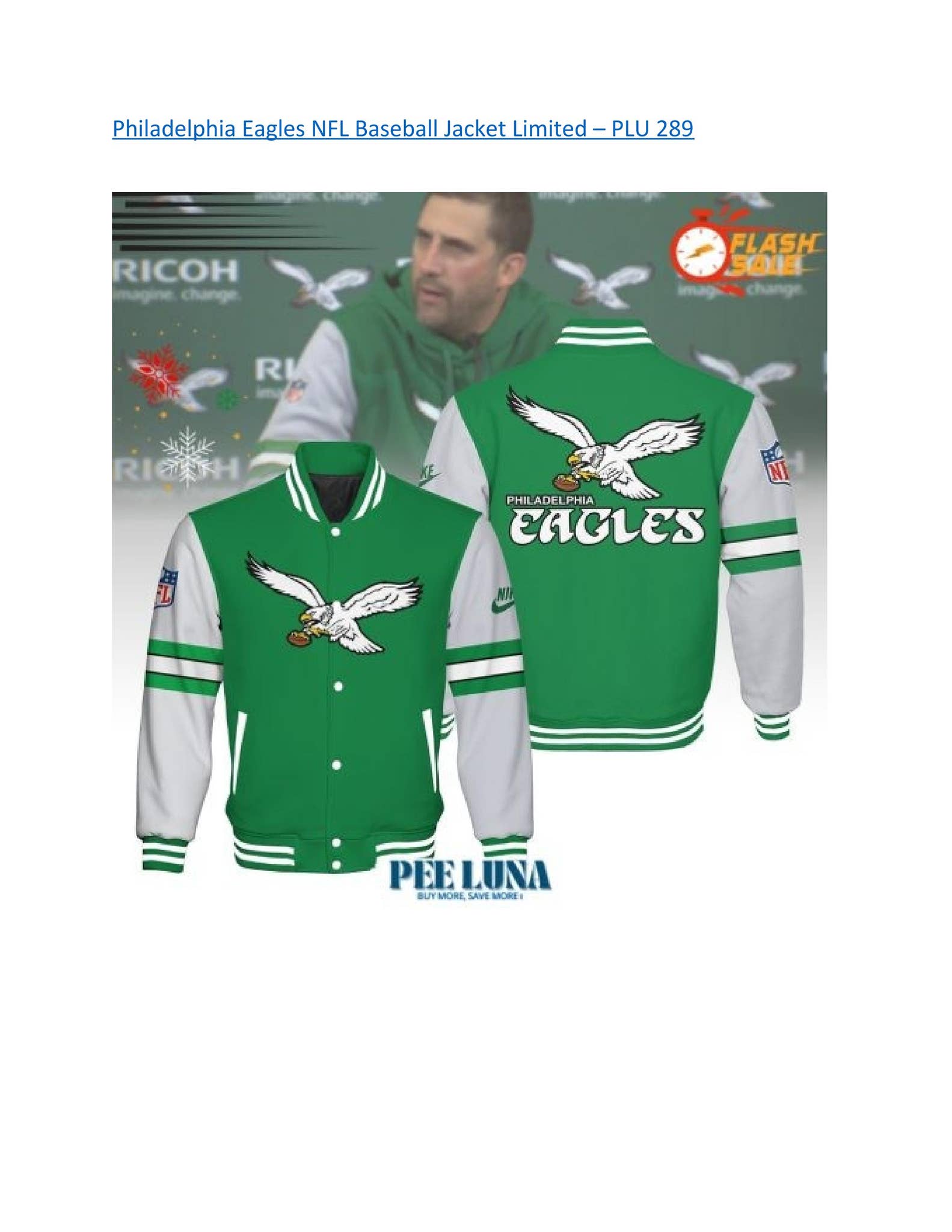 Philadelphia Eagles NFL Baseball Jacket Limited – PLU 289 by ...