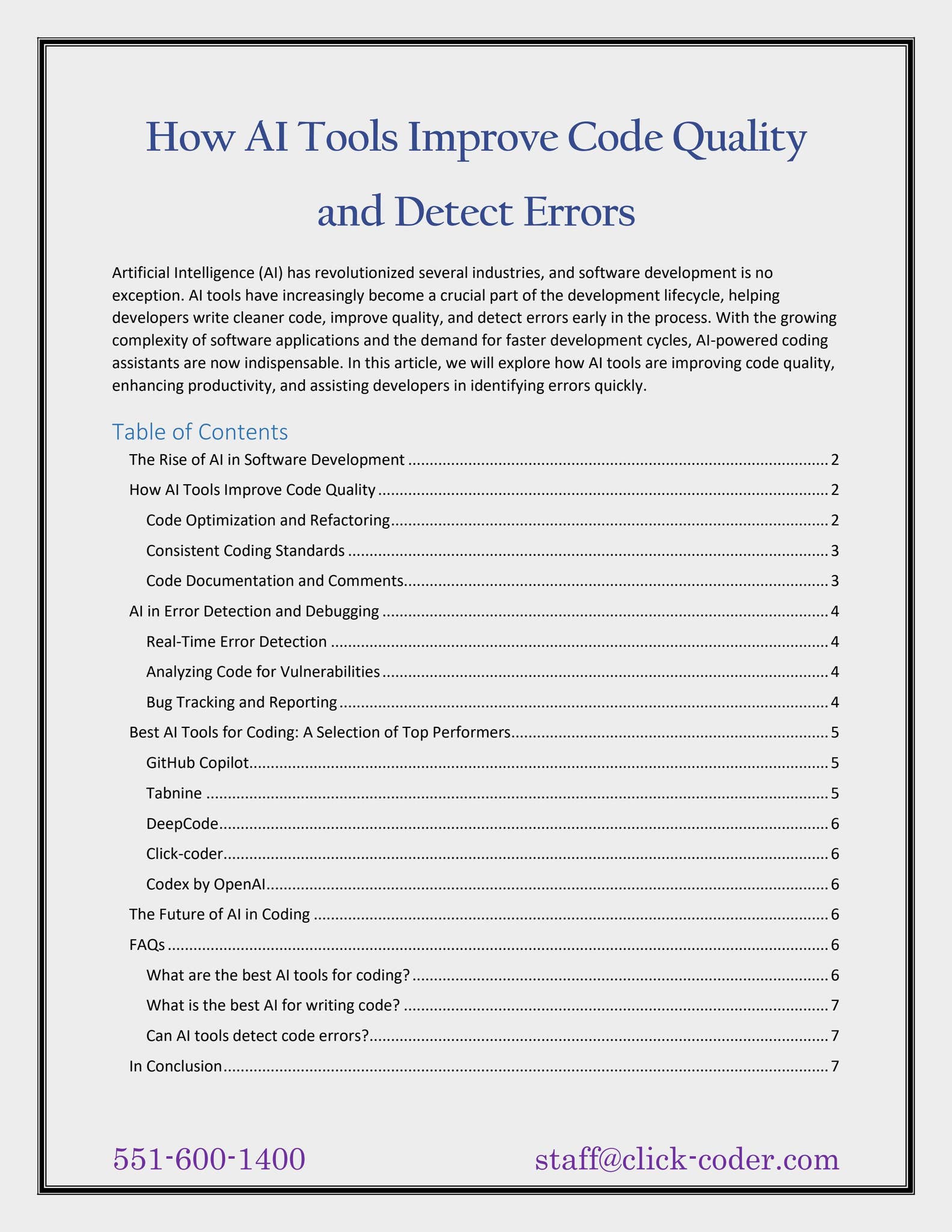 How AI Tools Improve Code Quality and Detect Errors by Web Cures ...