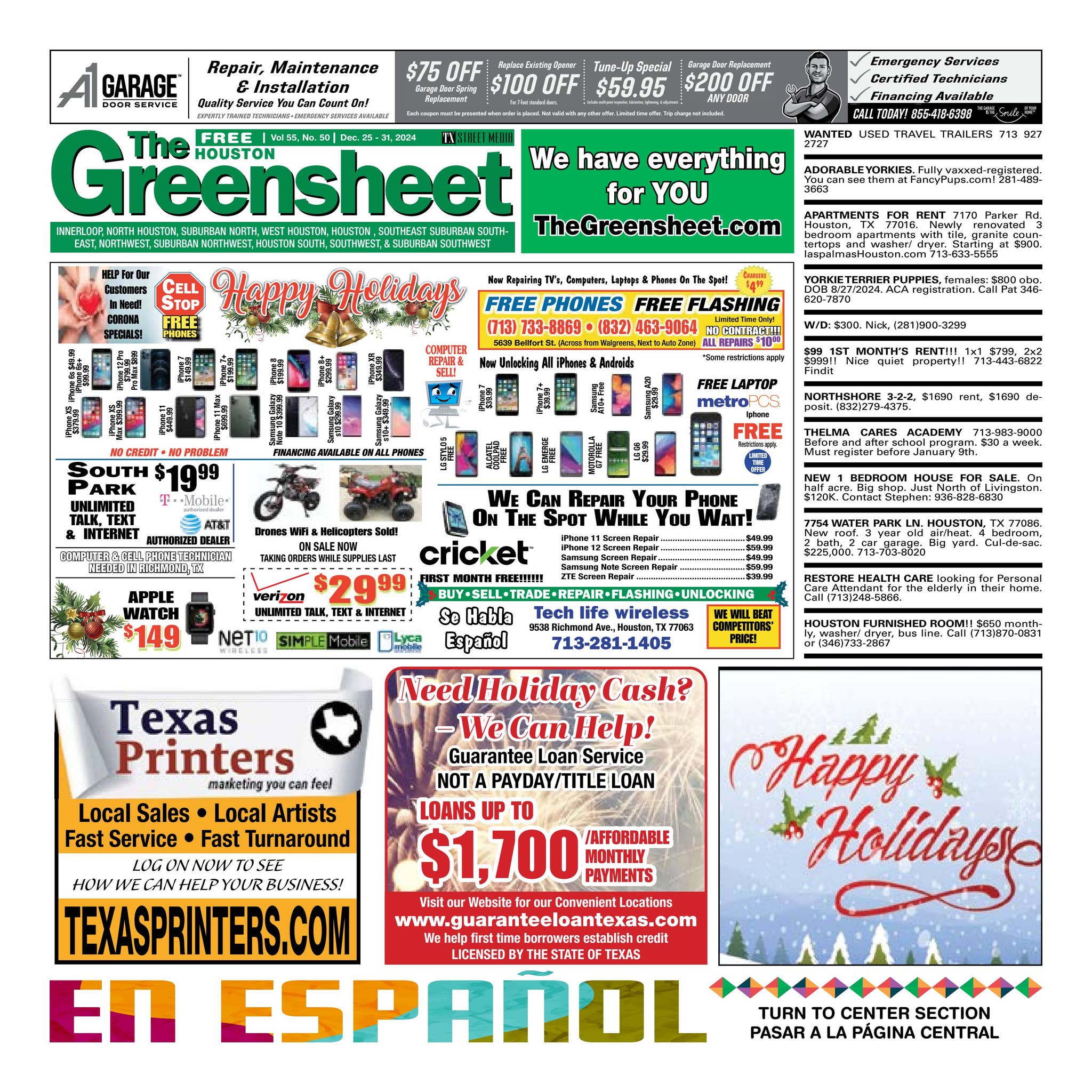 The 12-25-24 Edition of The Greensheet Houston by Street Media - Issuu
