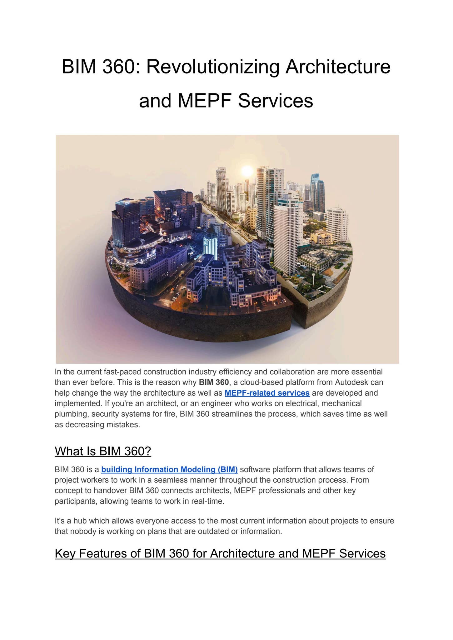 BIM 360: Revolutionizing Architecture and MEPF Services by bim services ...
