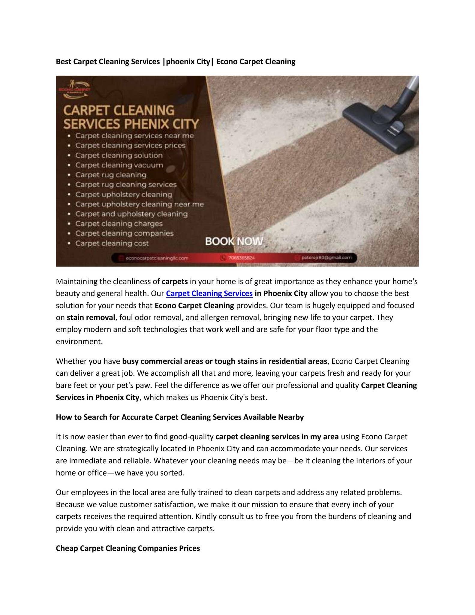 Best Carpet Cleaning Services |phoenix City| Econo Carpet Cleaning by ...
