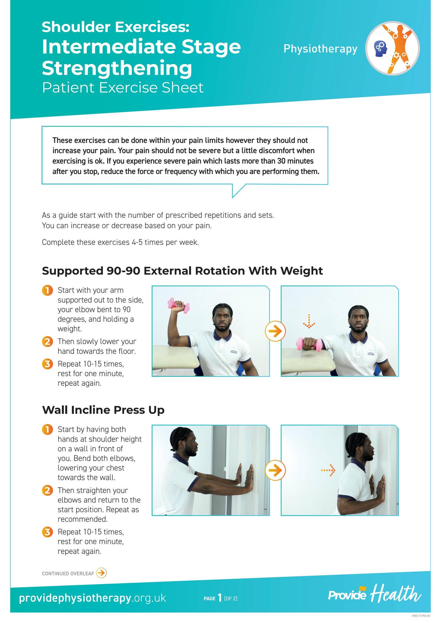 Shoulder Exercises: Intermediate Stage Strengthening Patient Exercise ...