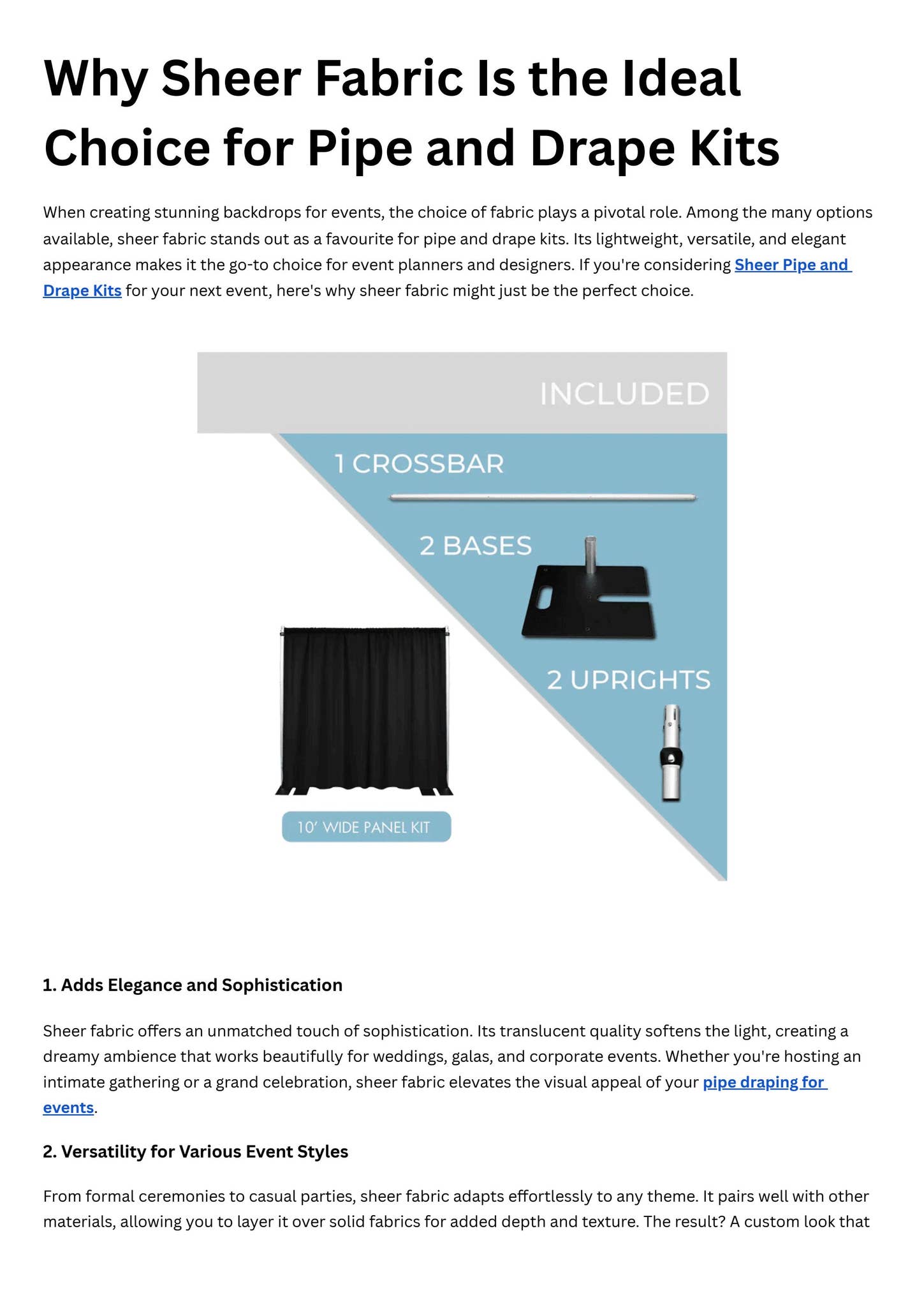 Why Sheer Fabric Is the Ideal Choice for Pipe and Drape Kits by ...