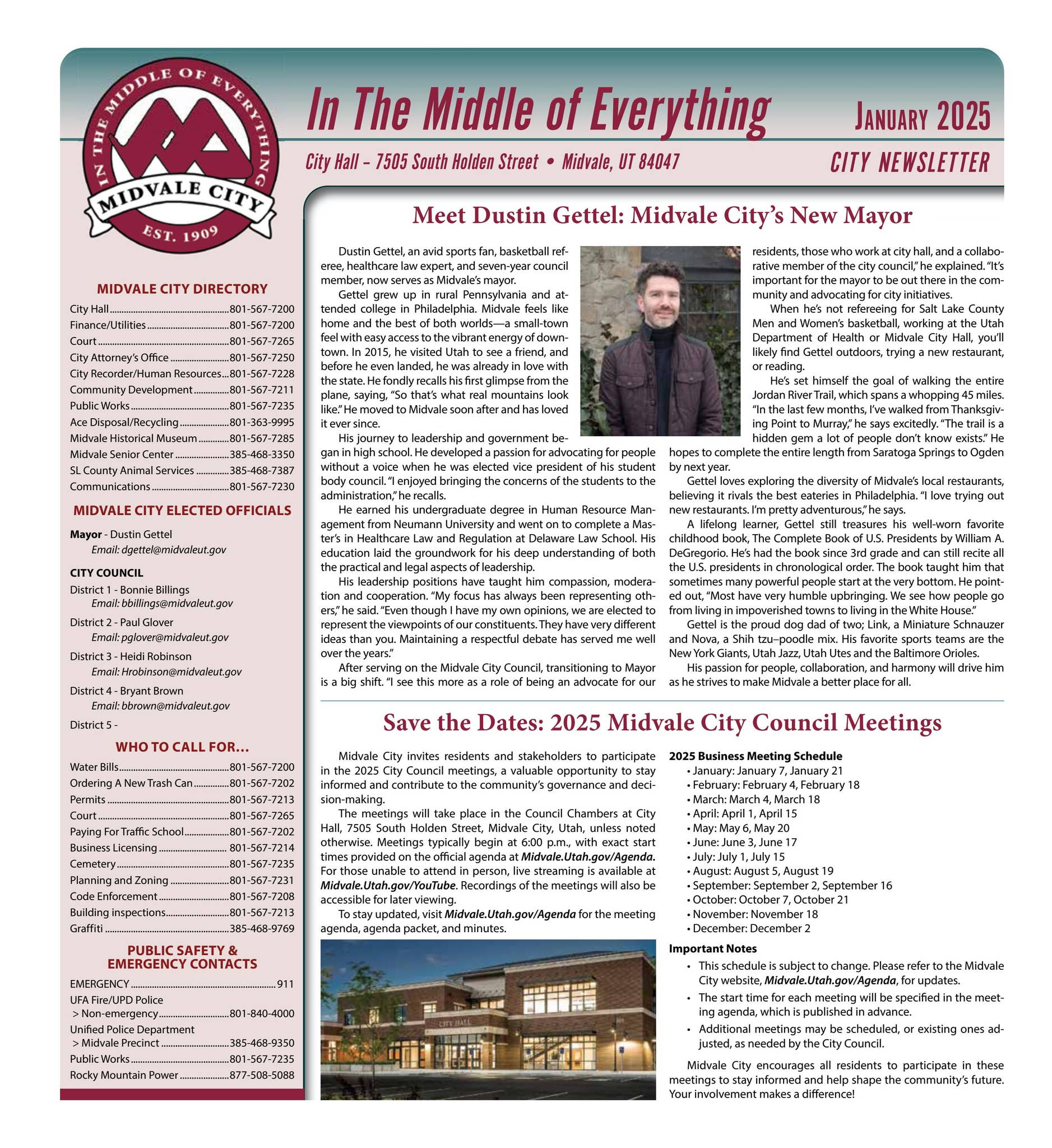 Midvale City Newsletter | January 2025 by The City Journals - Issuu