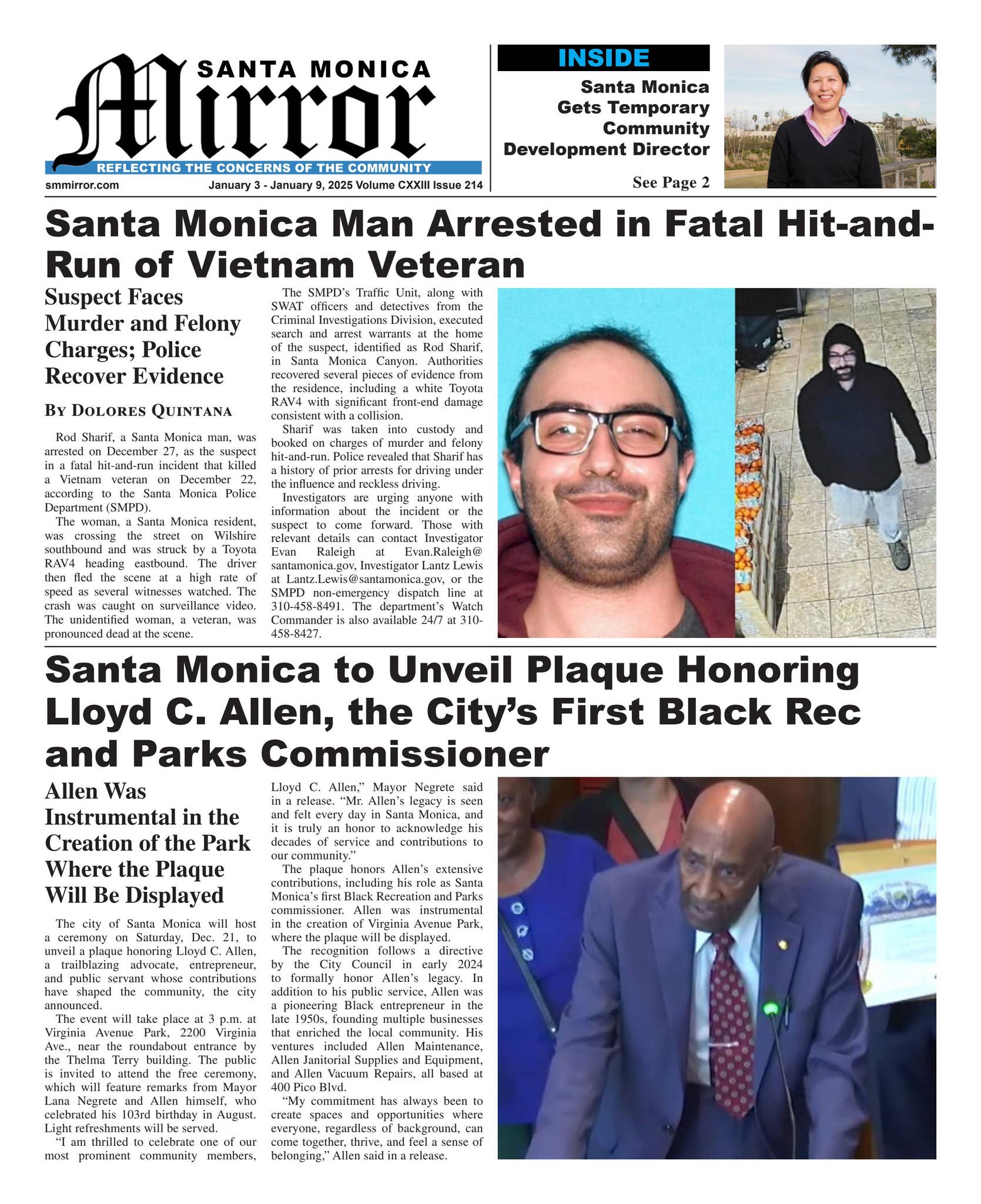 Santa Monica Mirror: Jan 03 - Jan 09, 2025 by Mirror Media Group/ Modoc ...