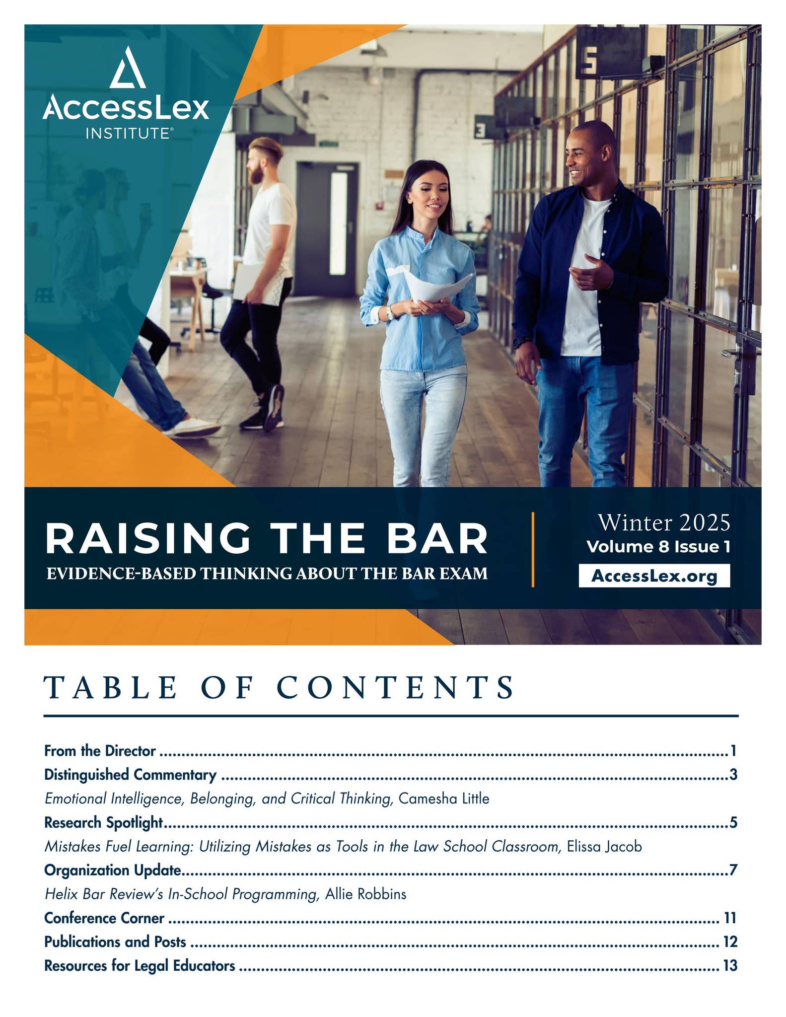 Raising the Bar | Winter 2025 Volume 8 Issue 1 by AccessLex Team - Issuu