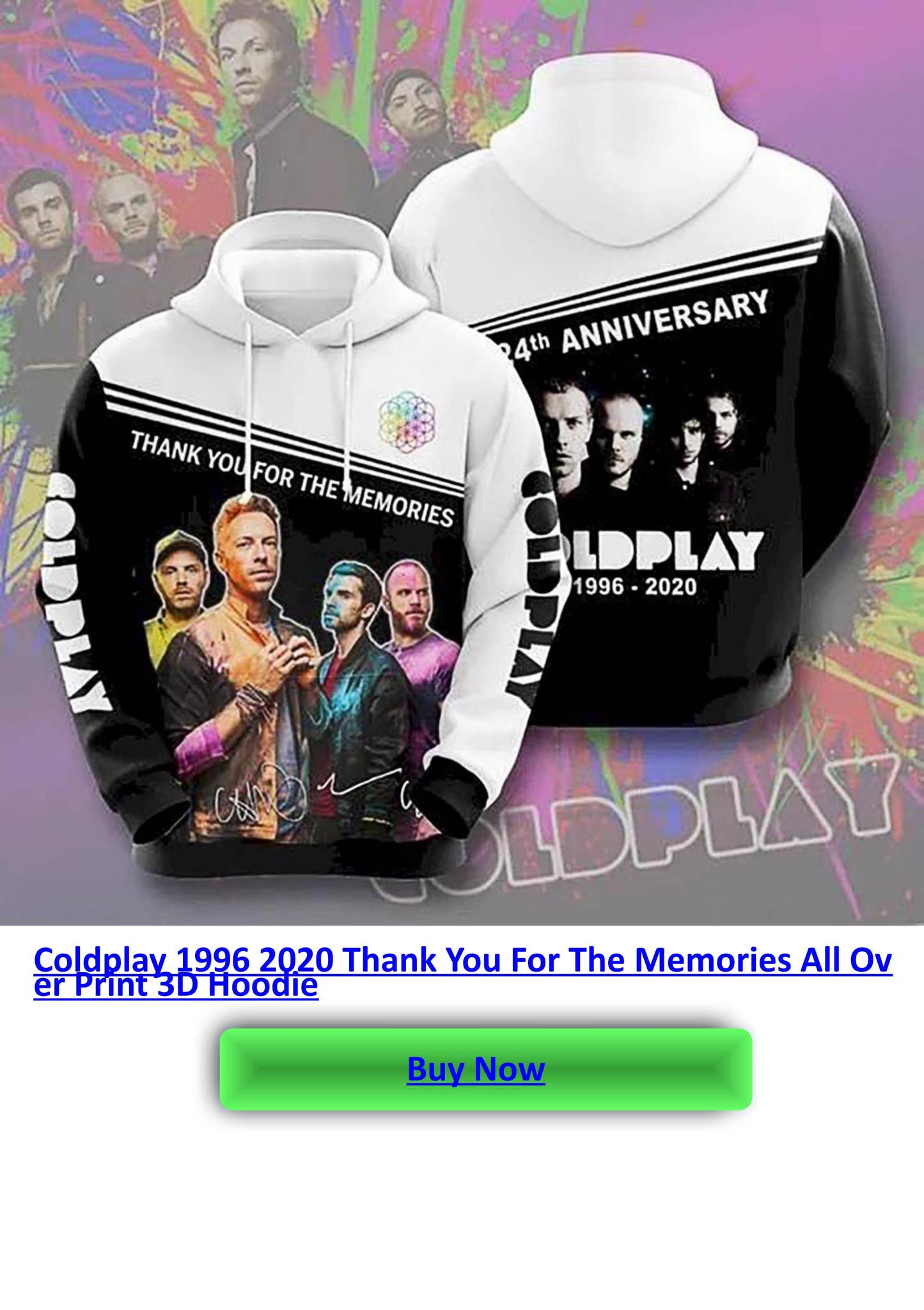 Coldplay 1996 2020 TColdplay 1996 2020 Thank You Fhank You For The ...