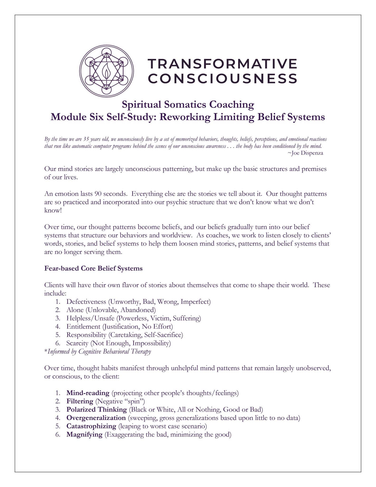 Spiritual Somatics Practitioner Methods Module Six by transformativeconsciousness - Issuu