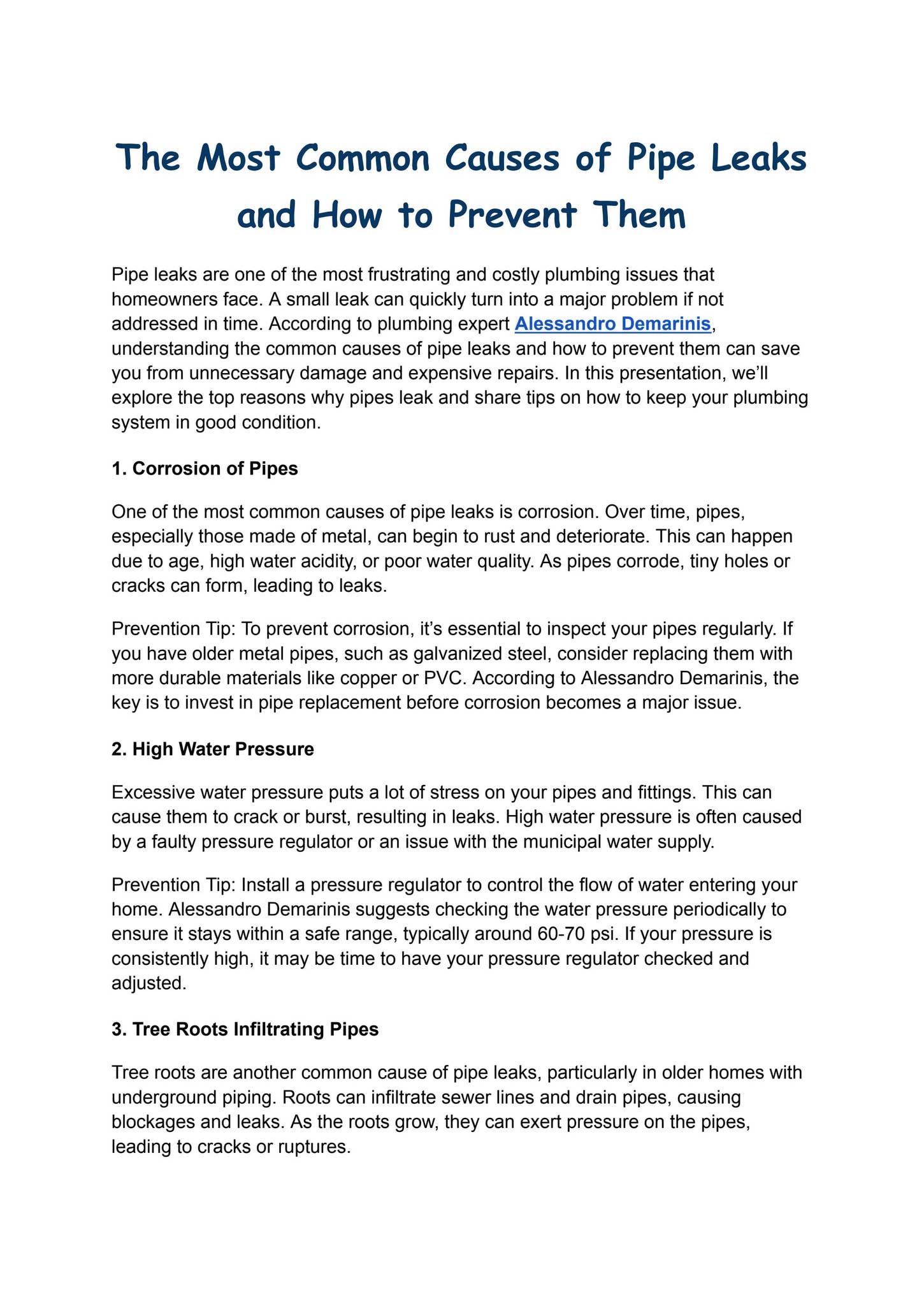 The Most Common Causes of Pipe Leaks and How to Prevent Them by ...