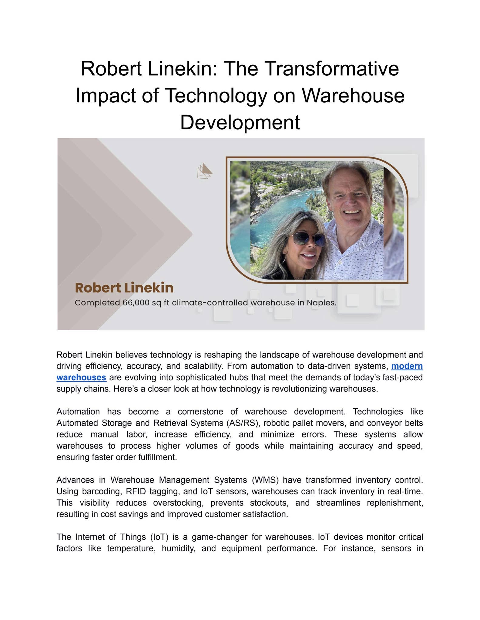 Robert Linekin_ The Transformative Impact of Technology on Warehouse ...