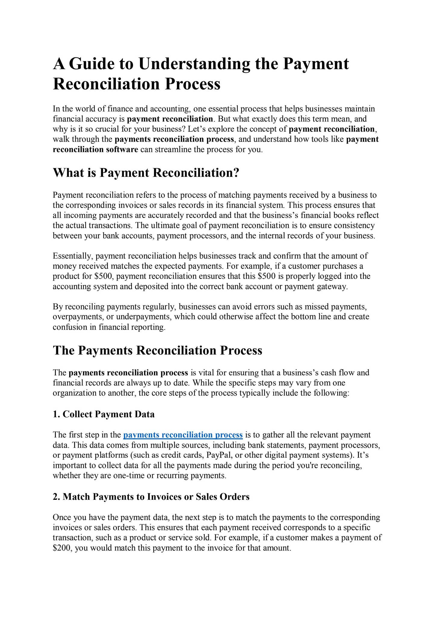 A Guide to Understanding the Payment Reconciliation Process by Optimus ...