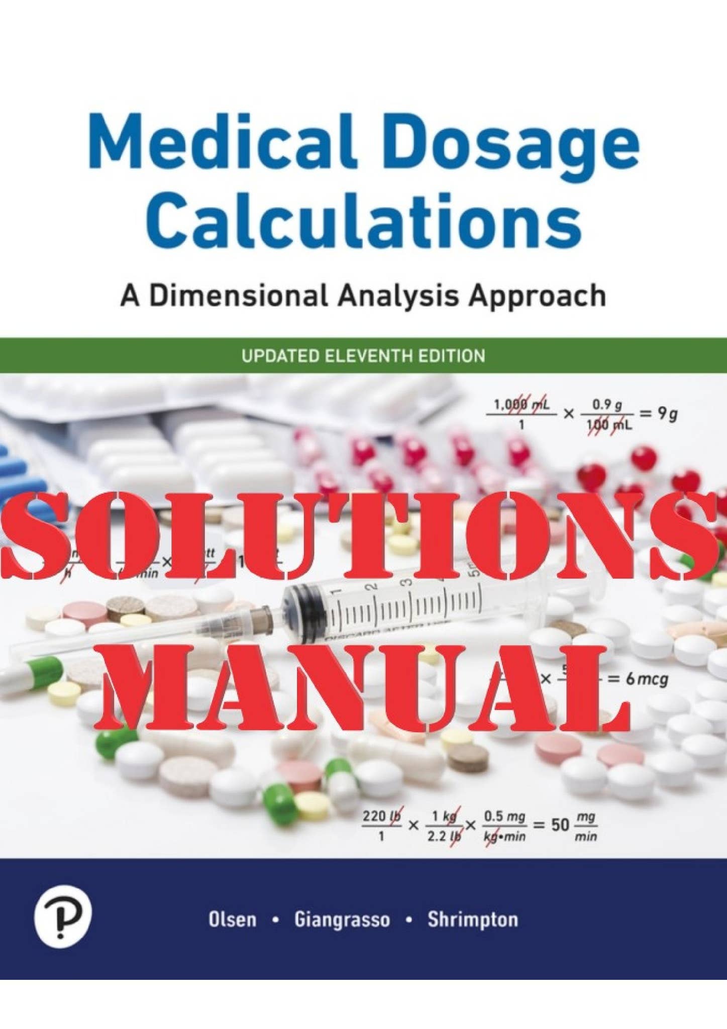 Solutions Manual For Medical Dosage Calculations A Dimensional Analysis ...