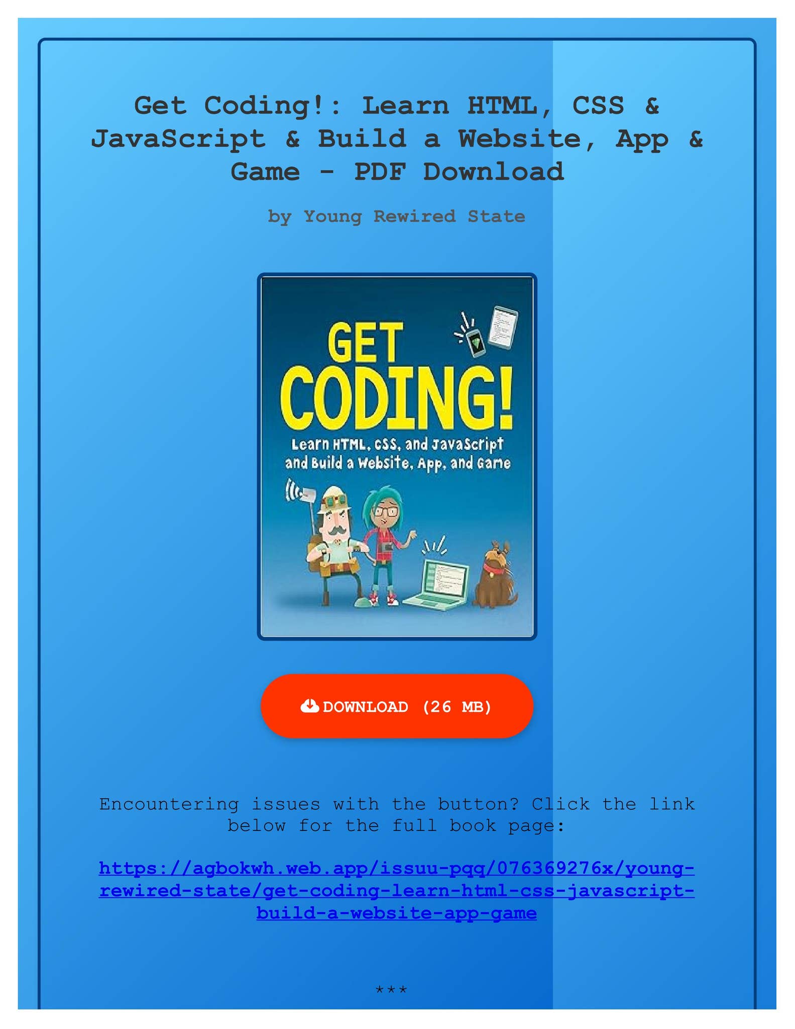 Pdf Free Get Coding!: Learn HTML, CSS & JavaScript & Build a Website ... Pdf Free Get Coding!: Learn HTML, CSS & JavaScript & Build a Website ...