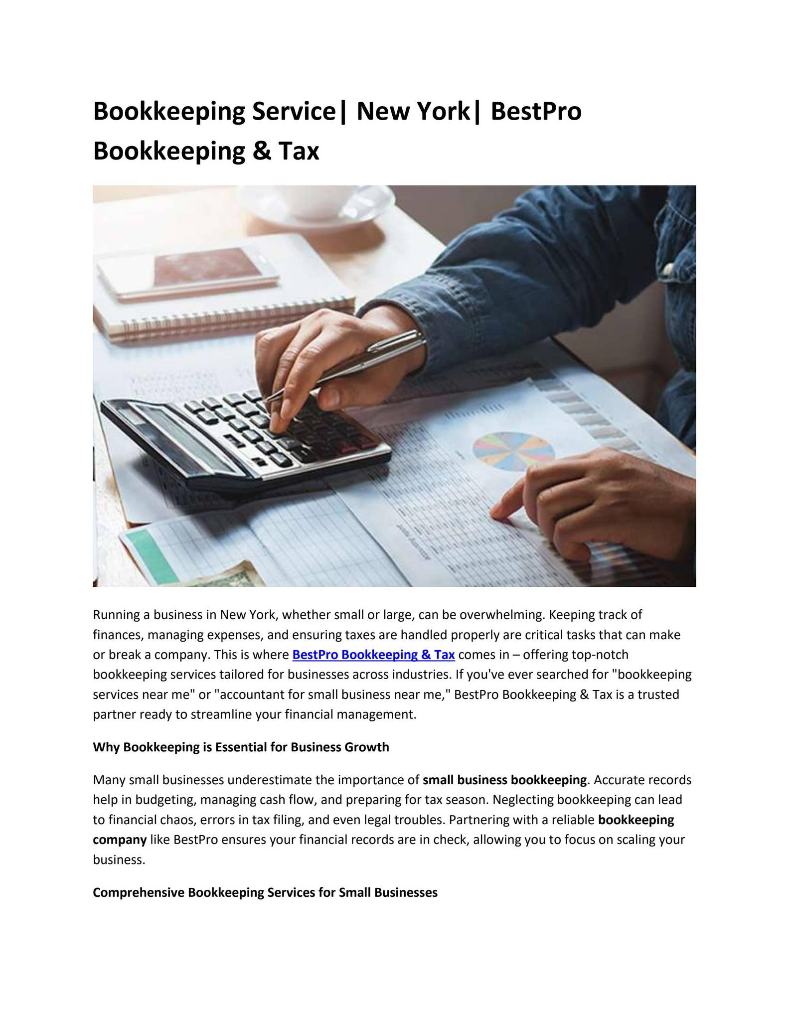 Bookkeeping Service| New York| BestPro Bookkeeping & Tax by Digi Era ...
