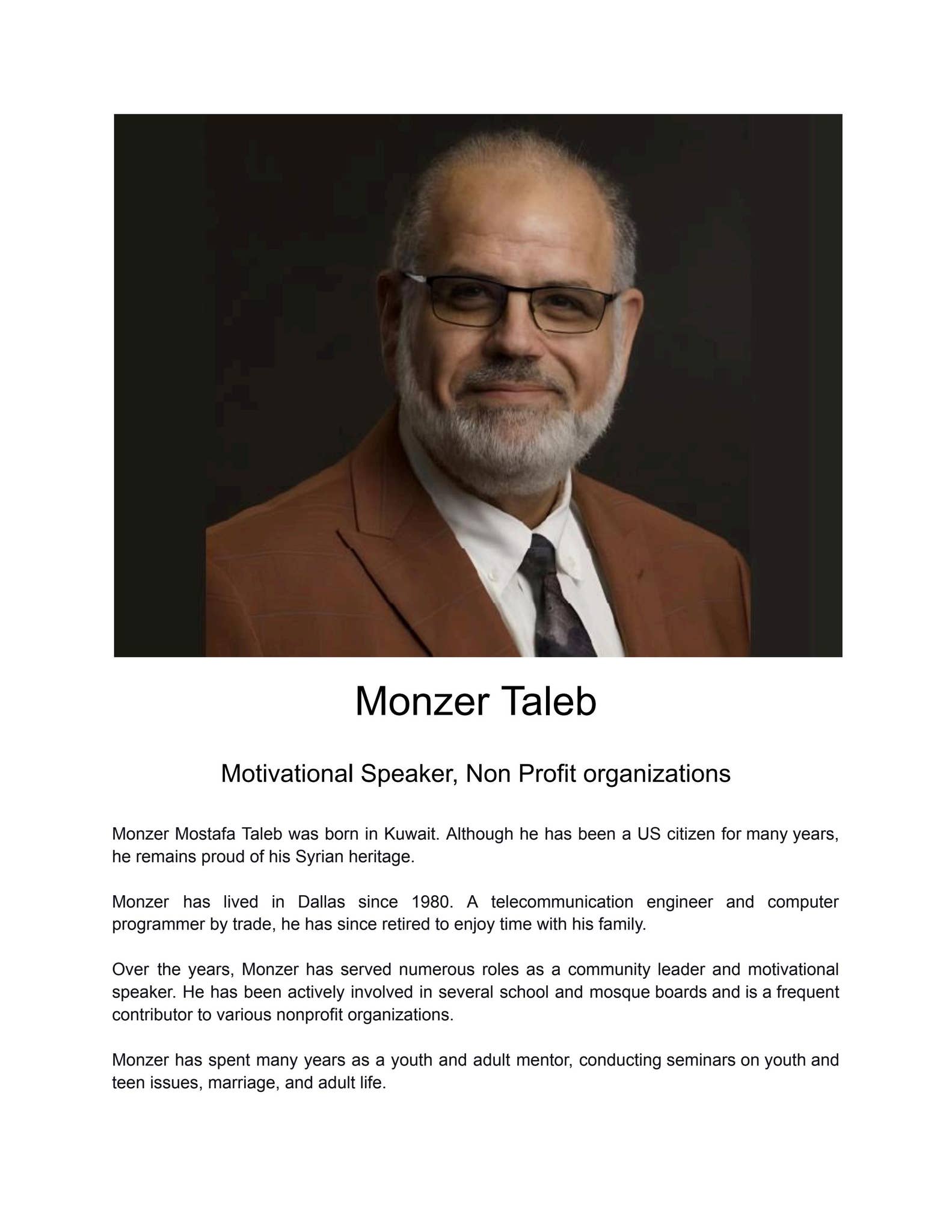 Biography of Monzer Taleb by Monzer Taleb - Issuu